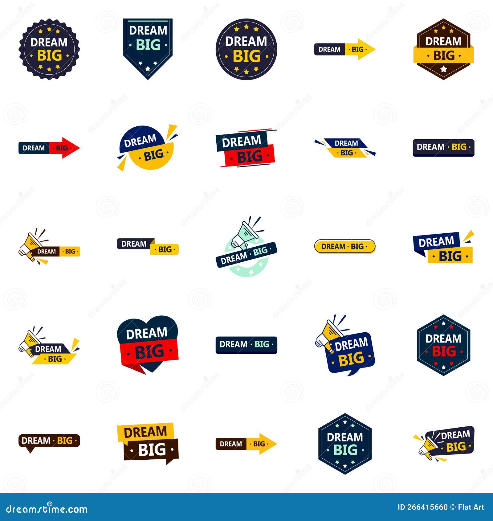 Innovative Vector Designs To Fuel Your Ambitions 25 Pack Dream Big ...