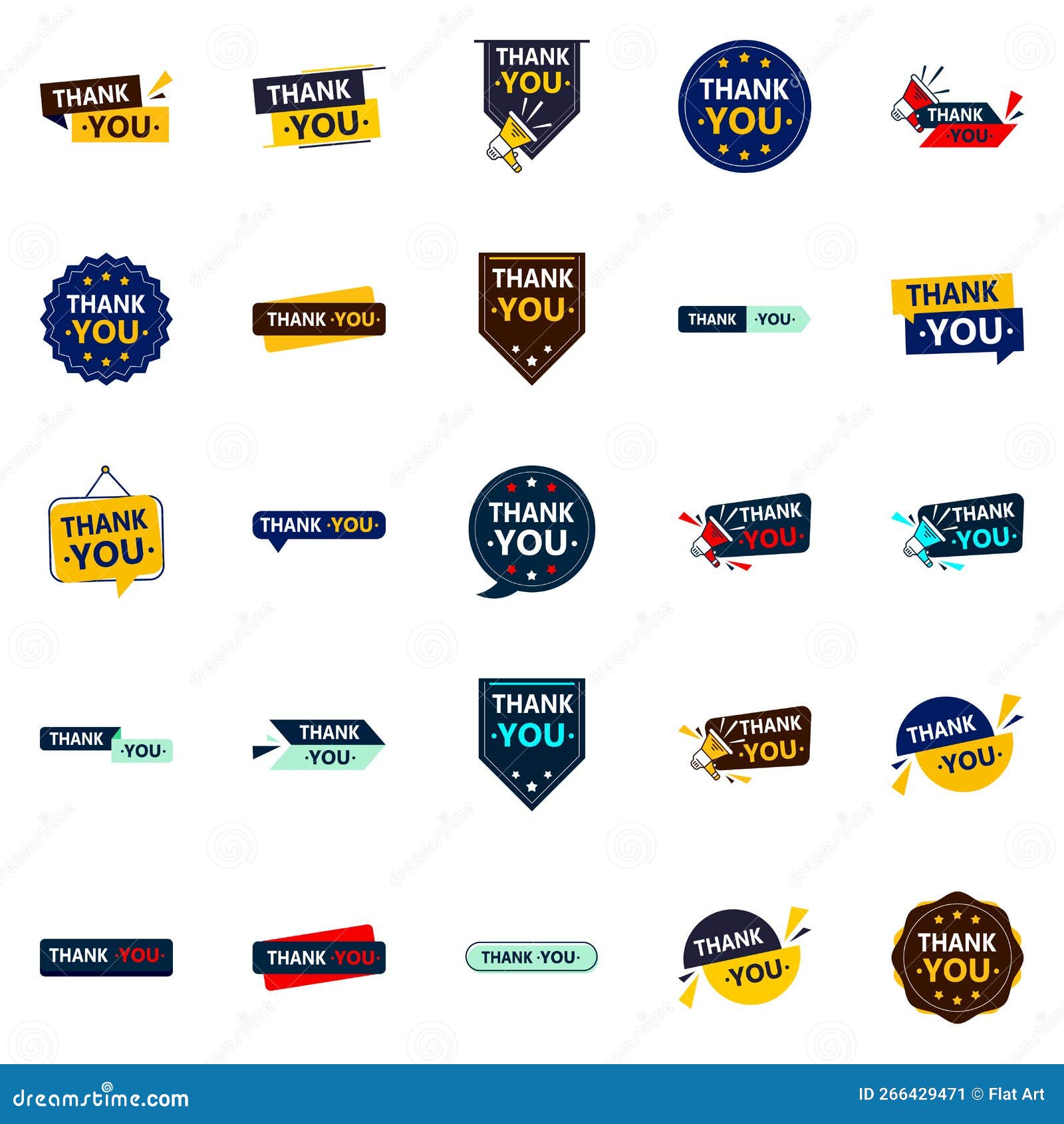 25 Innovative Vector Designs To Say Thanks in Style Stock Vector ...