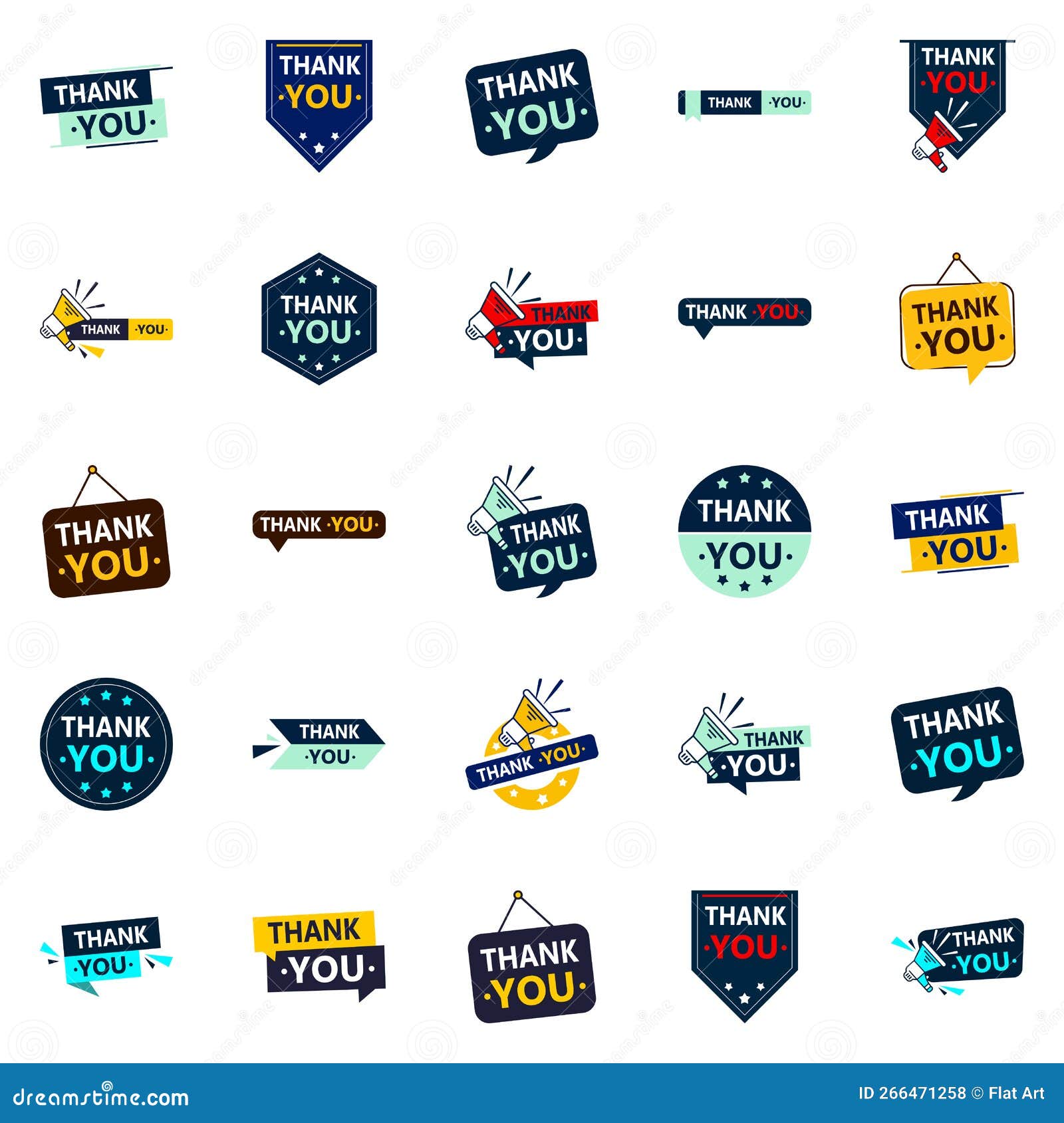 25 Innovative Vector Designs To Say Thanks in Style Stock Vector ...