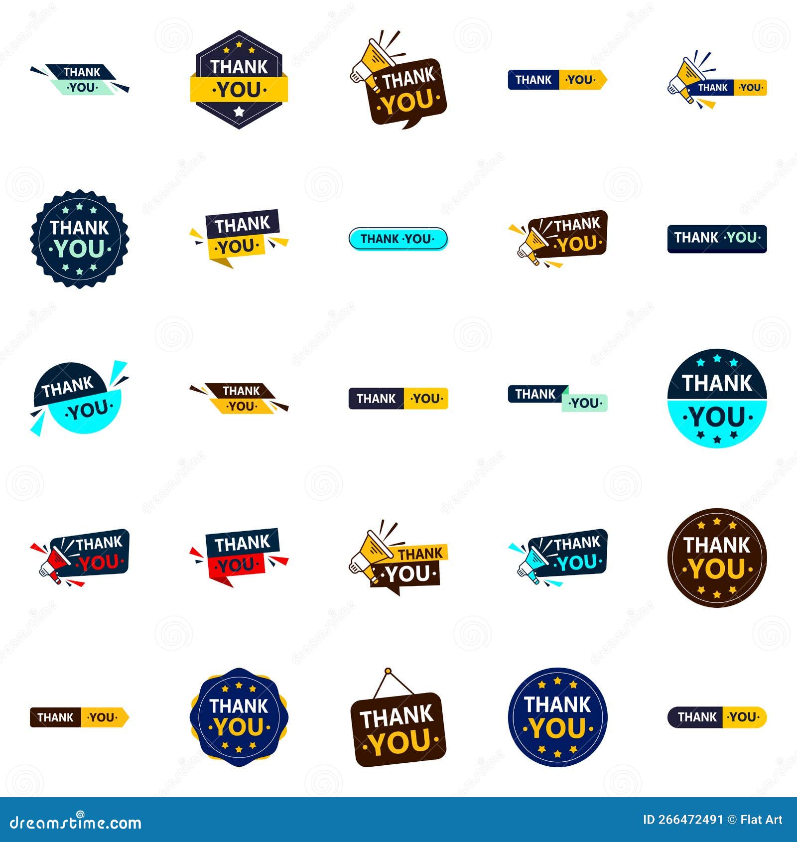 25 Innovative Vector Designs To Say Thanks in Style Stock Vector ...