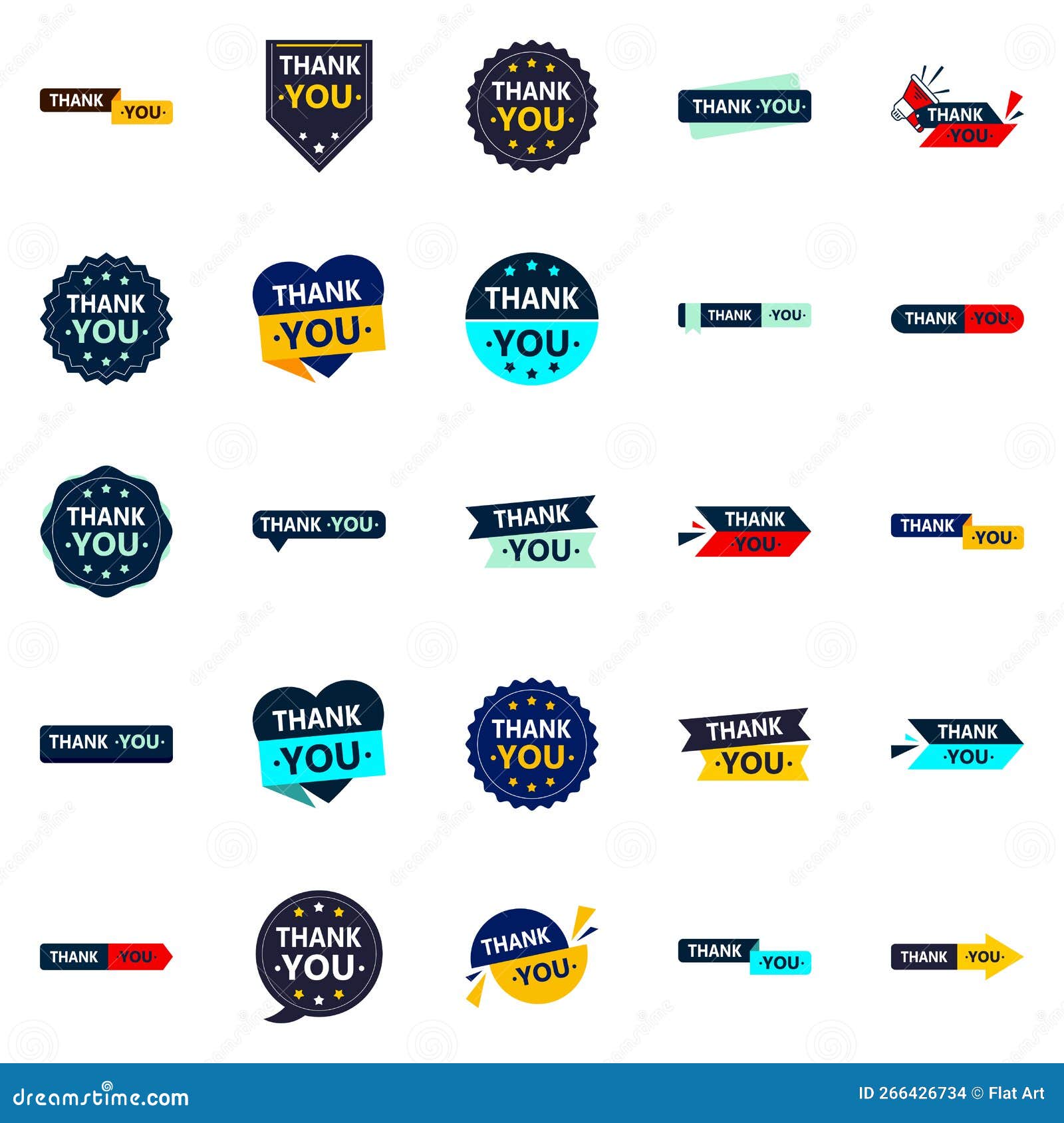 25 Innovative Vector Elements To Express Your Appreciation Stock Vector ...