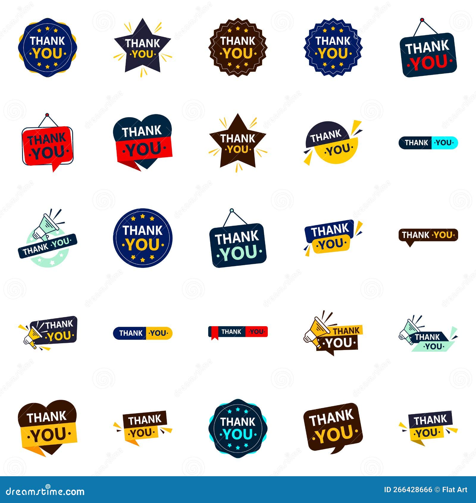 25 Innovative Vector Icons for Thank You Notes Stock Vector ...