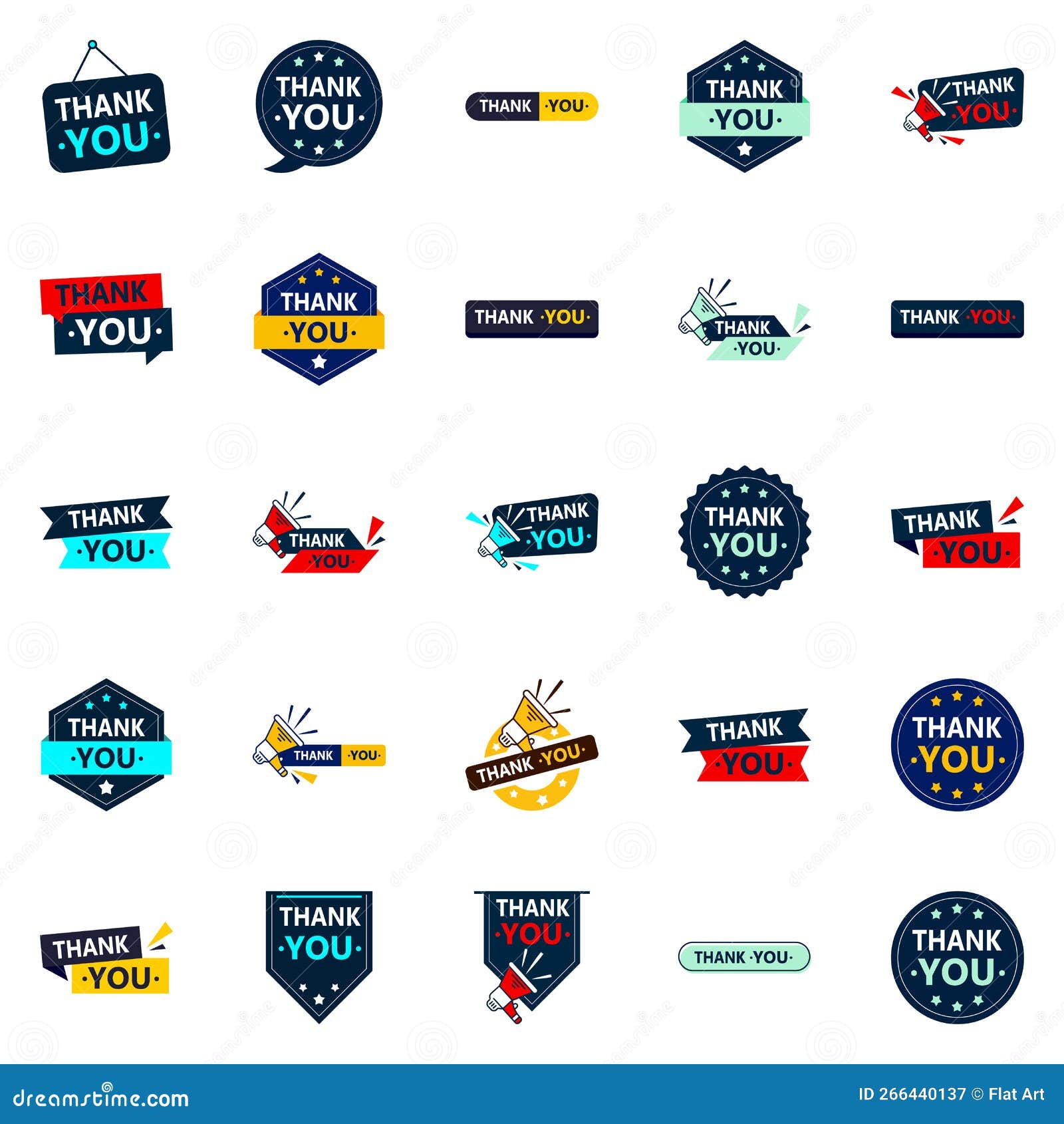 25 Innovative Vector Icons for Thank You Notes Stock Vector ...