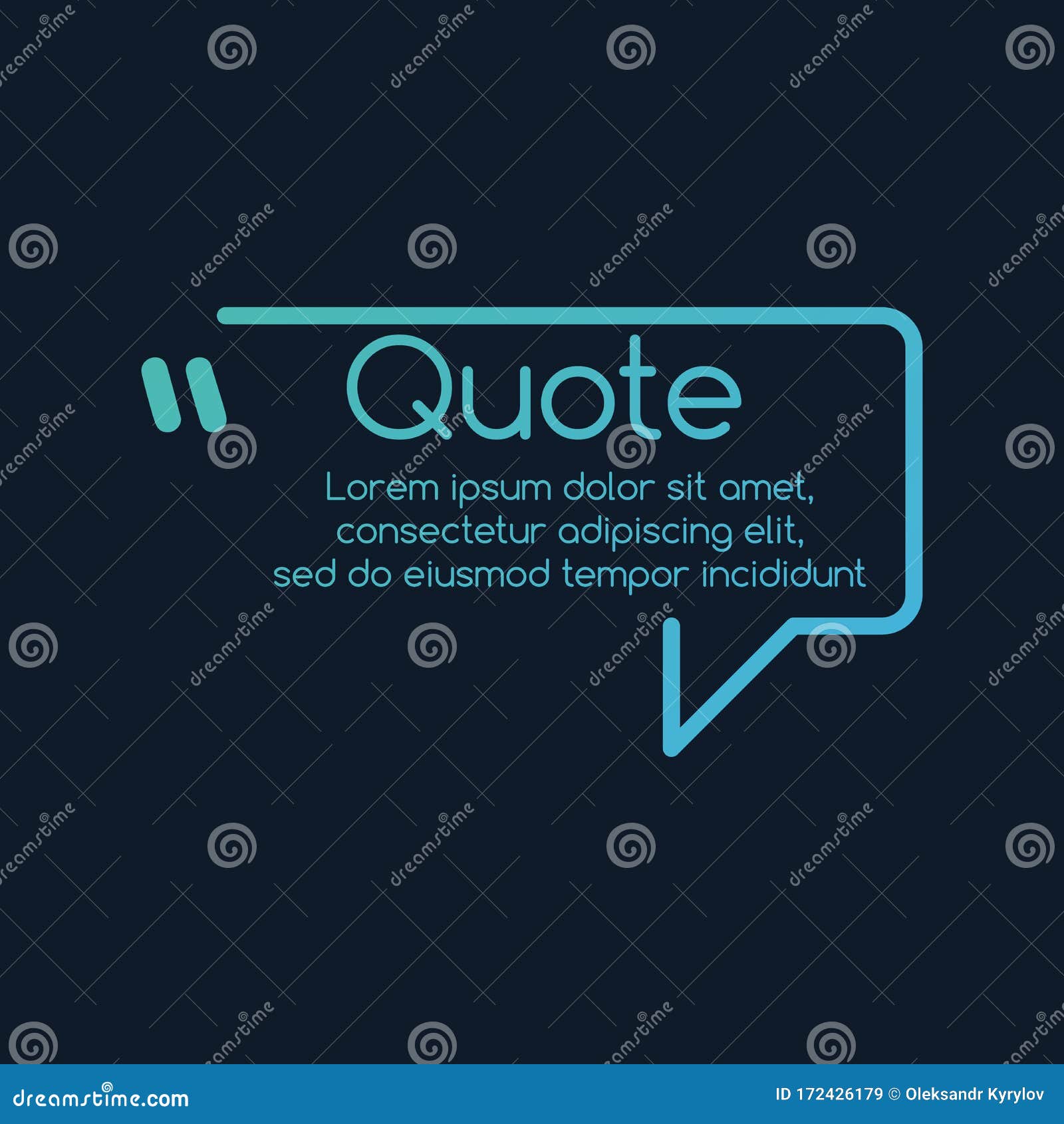 Innovative Vector Quotation Template in Quotes. Creative Vector Banner ...