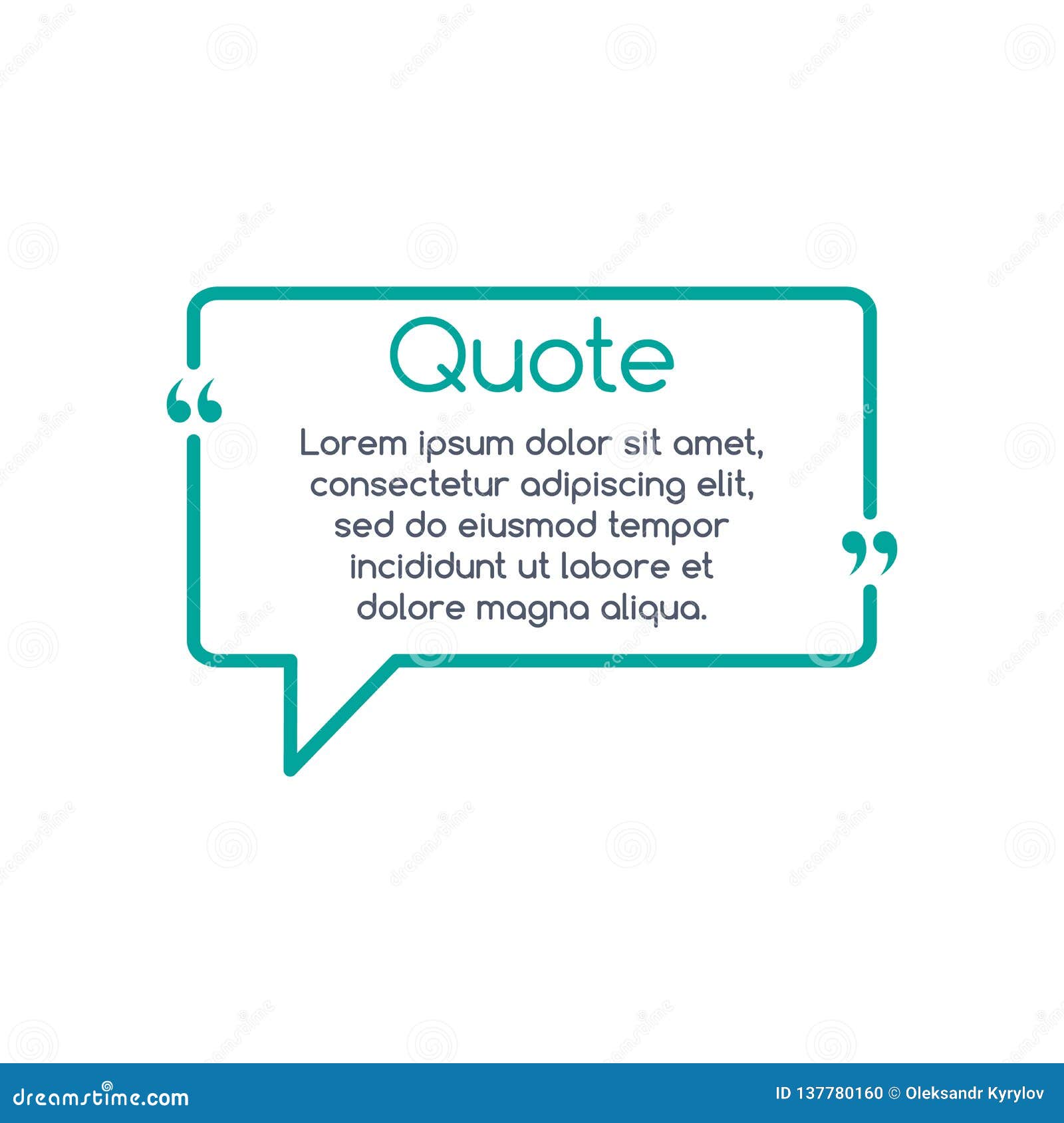 Vector Quotation Template In Quotes. Vector Frame And Quotes ...