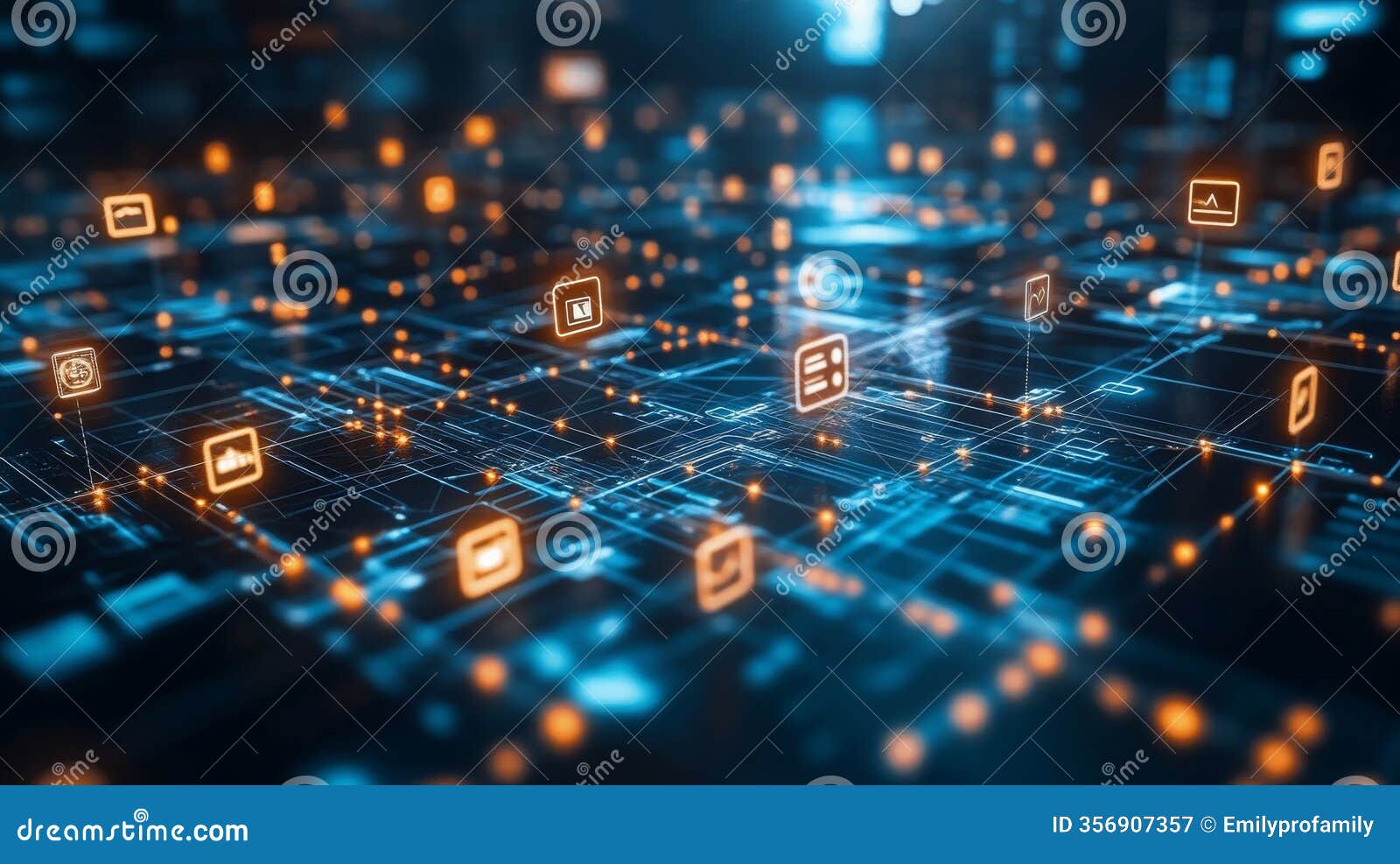 Innovative Virtual Networking Platform with Digital Connection Symbols ...