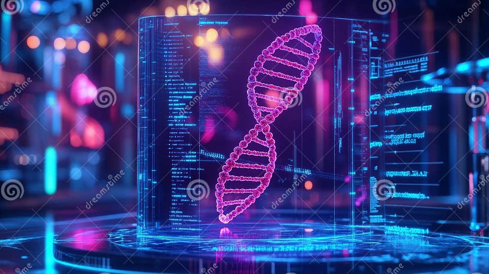 Innovative Visualization of DNA Structure Highlighted in a Futuristic ...