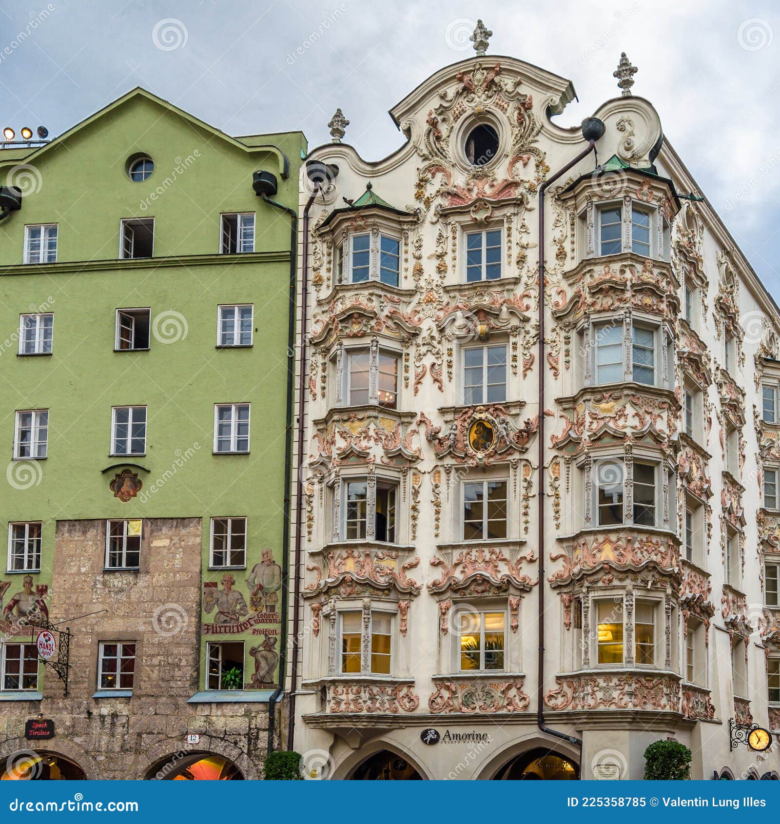 View of Streets and Typical Tyrolean Architecture in Innsbruck, Austria ...