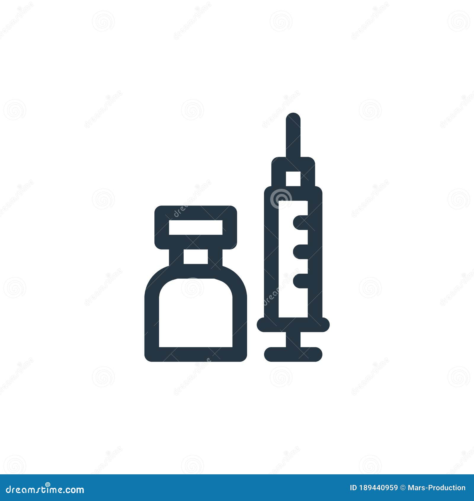 Inoculate Vector Icon Isolated on White Background. Outline, Thin Line ...