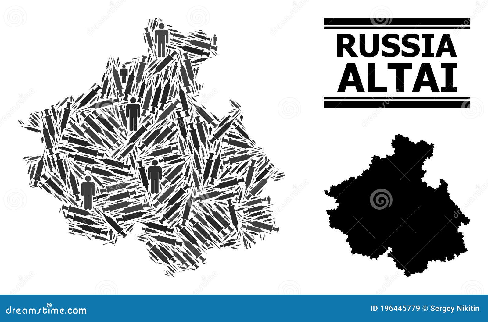 Altai Republic Map Vector | CartoonDealer.com #125736359