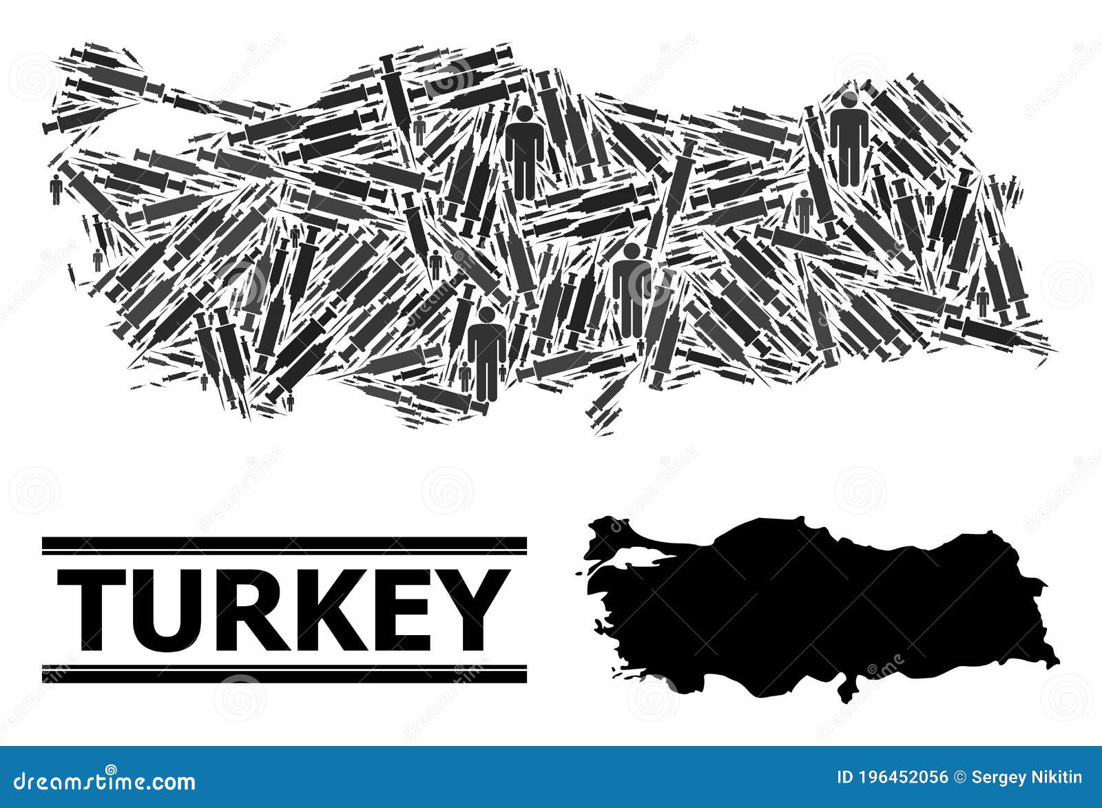 Inoculation Mosaic Map of Turkey Stock Vector - Illustration of elixir ...