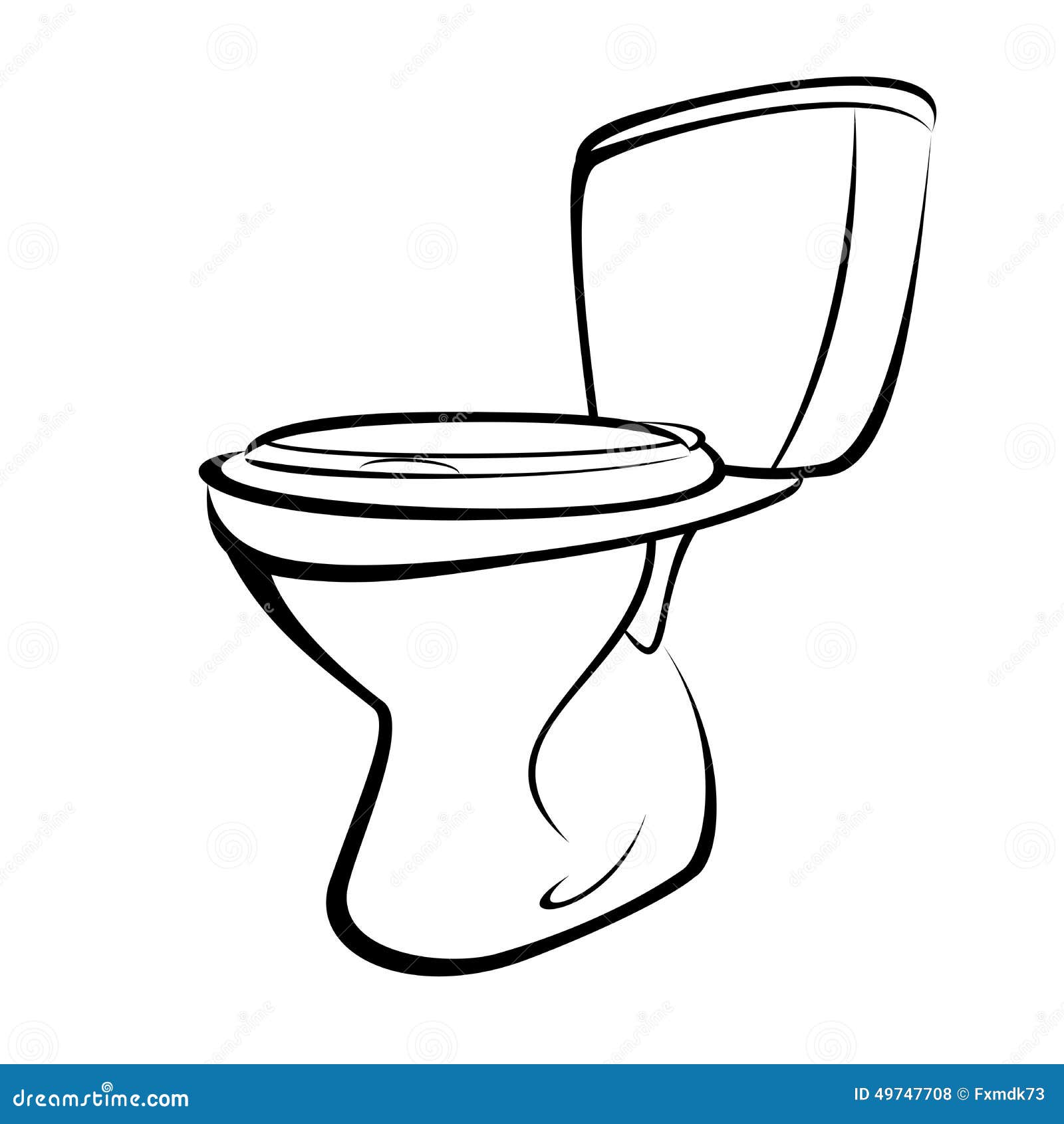 Inodoro ilustración del vector. Ilustración de agua, popa - 49747708