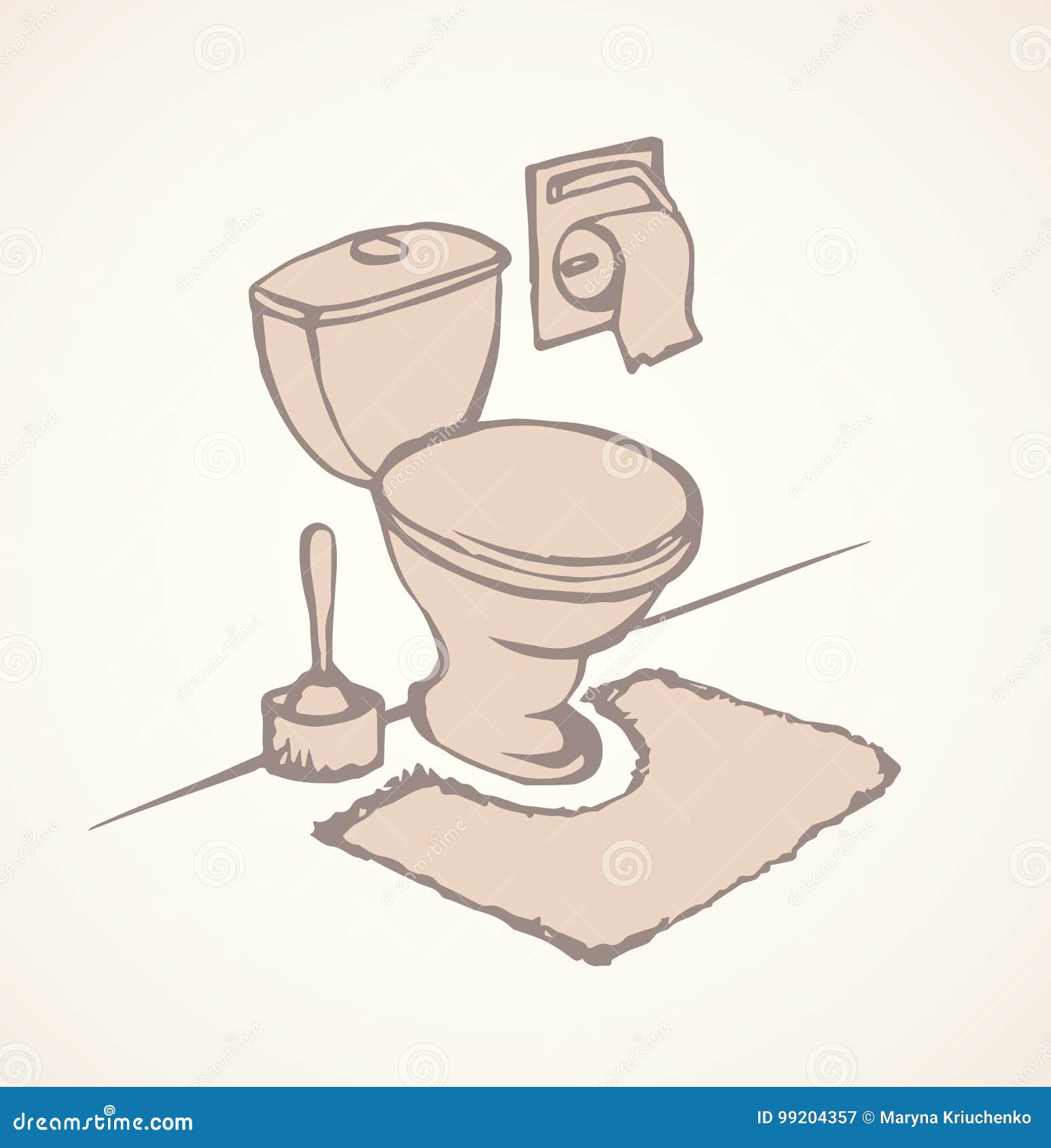 Inodoro Gráfico del vector ilustración del vector. Ilustración de ...