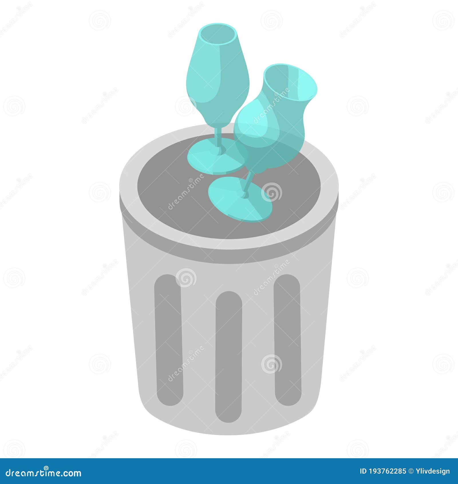 Inorganic Waste Icon, Isometric Style Stock Vector - Illustration of ...