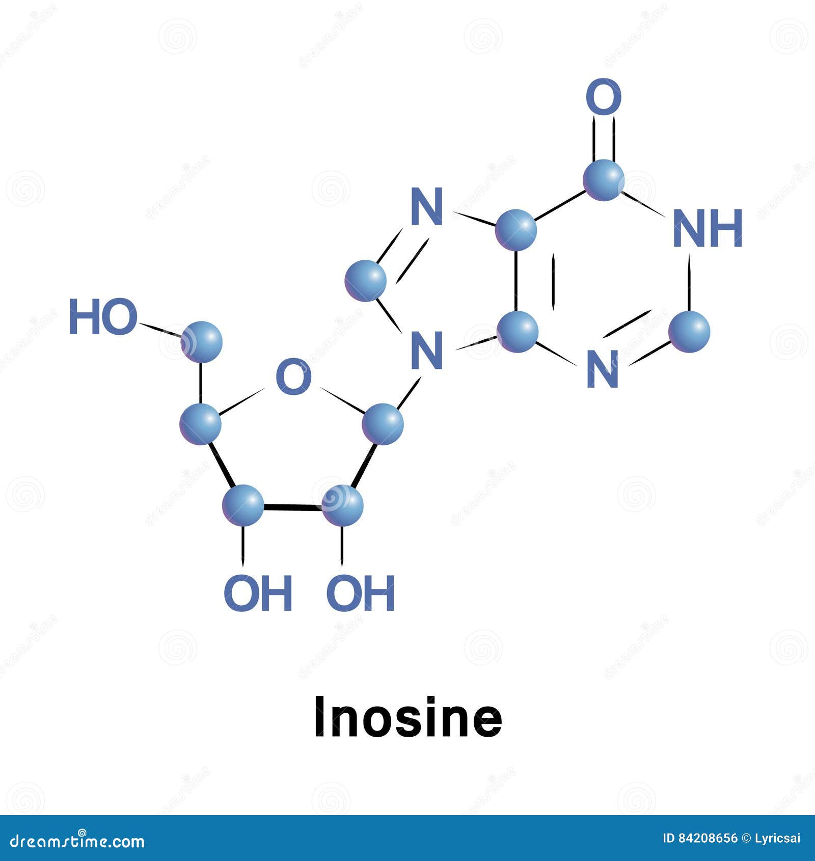 Inosina en trna ilustración del vector. Ilustración de vector - 84208656