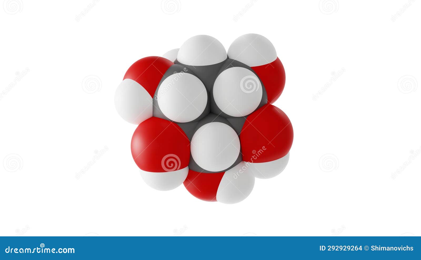 Inositol Molecule, Carbocyclic Sugar Molecule Molecular Structure ...