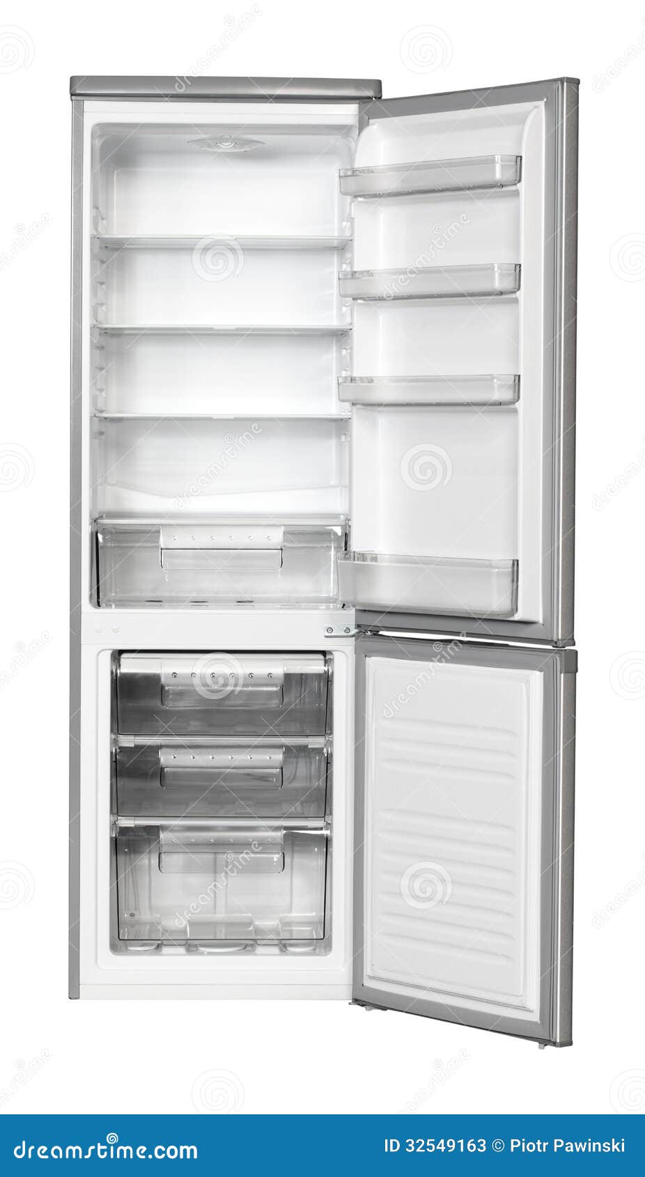 INOX refrigerator stock image. Image of cooler, interior - 32549163