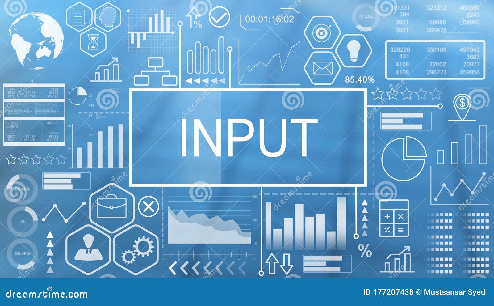 Input, Animated Typography stock illustration. Illustration of ...