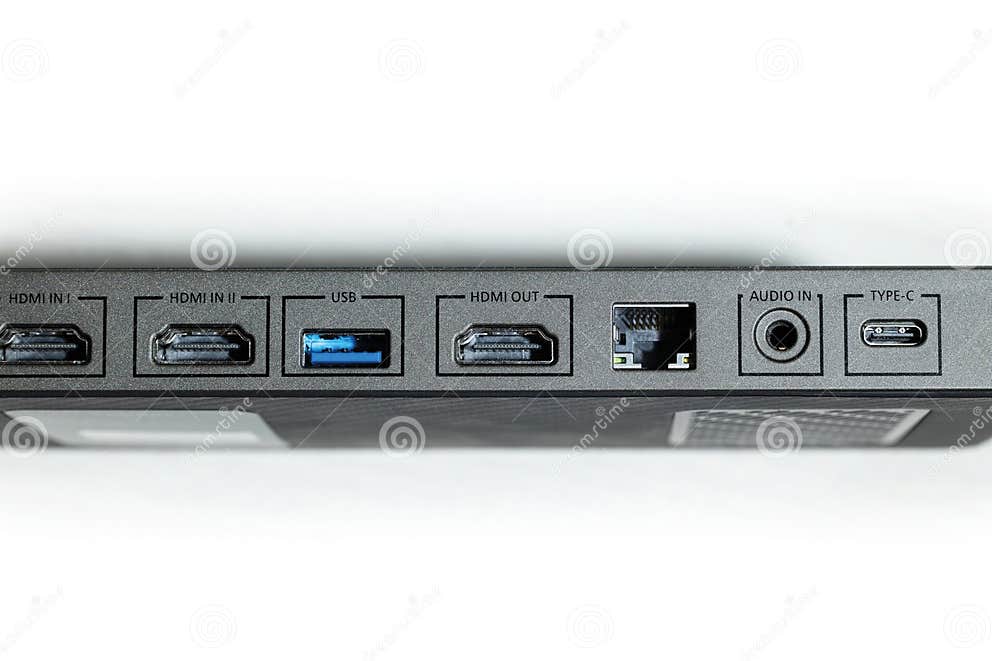 Input Connectors Physical Interface of Modern Analog Device with HDMI ...