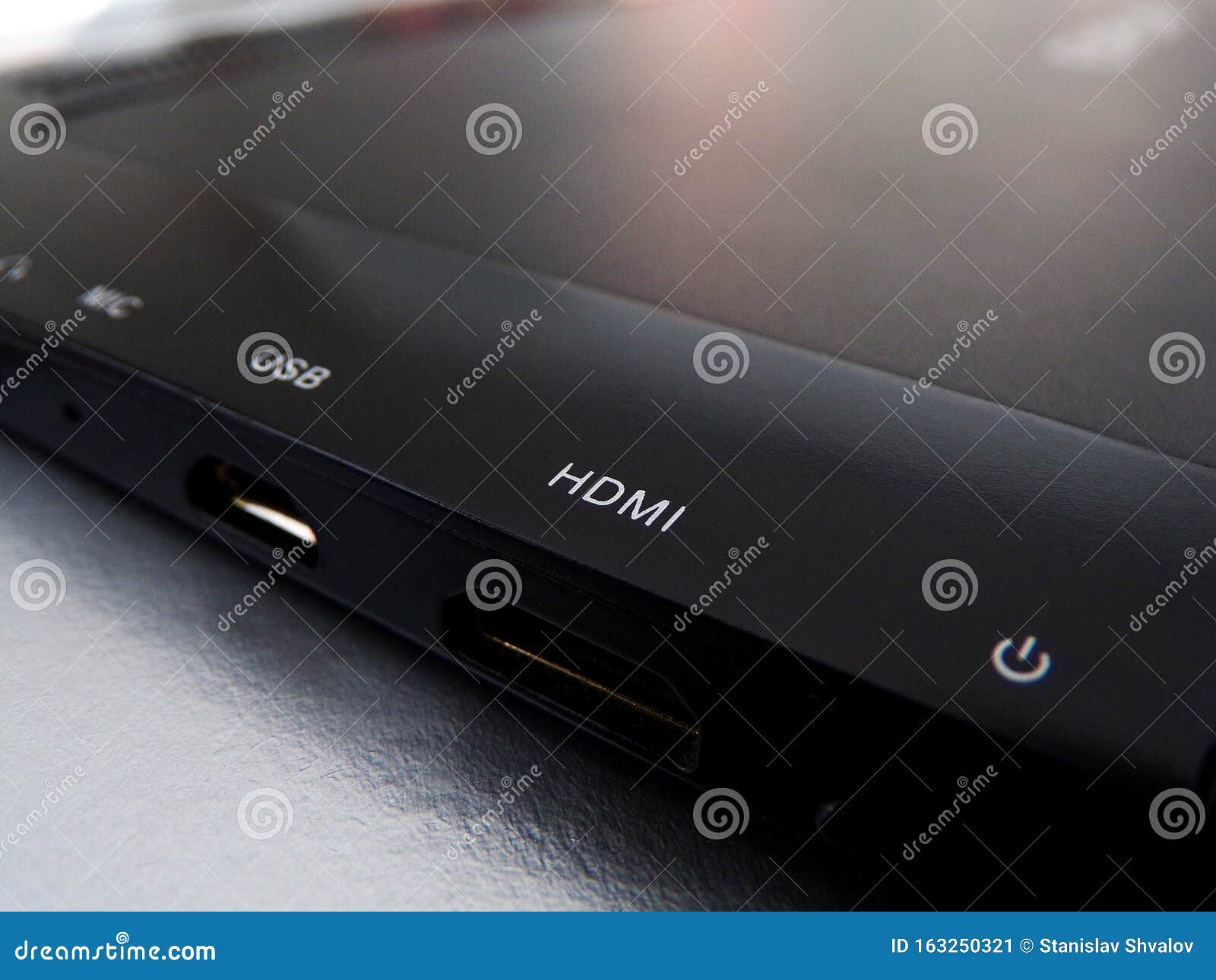 Input for HDMI Cable Connection. Stock Image - Image of connector ...