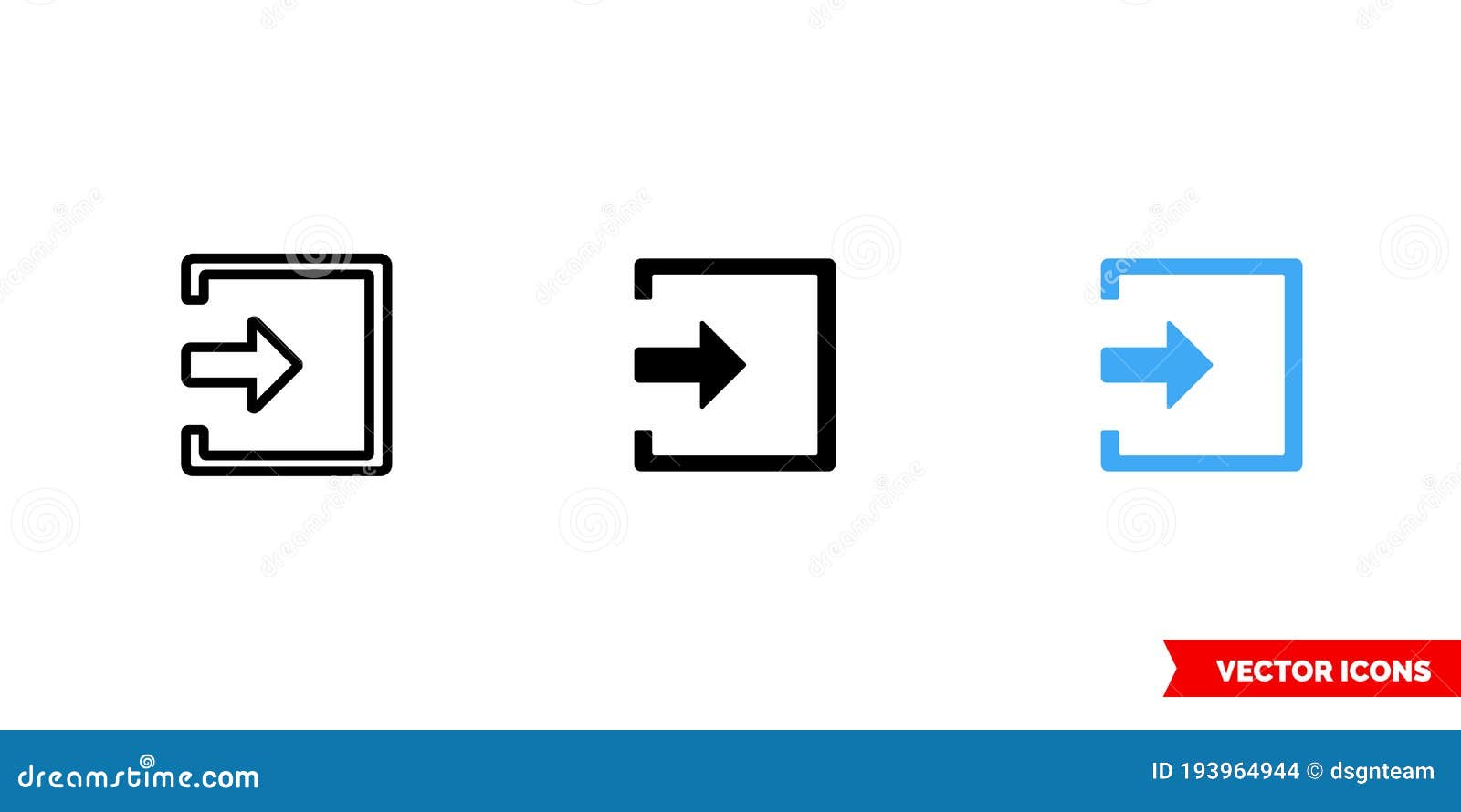Input Icon of 3 Types Color, Black and White, Outline. Isolated Vector ...