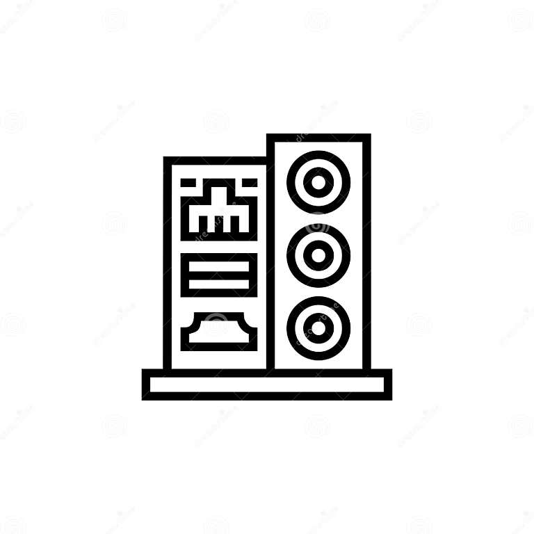 Input Output Port Vector Icon. Computer Component Icon Outline Style ...