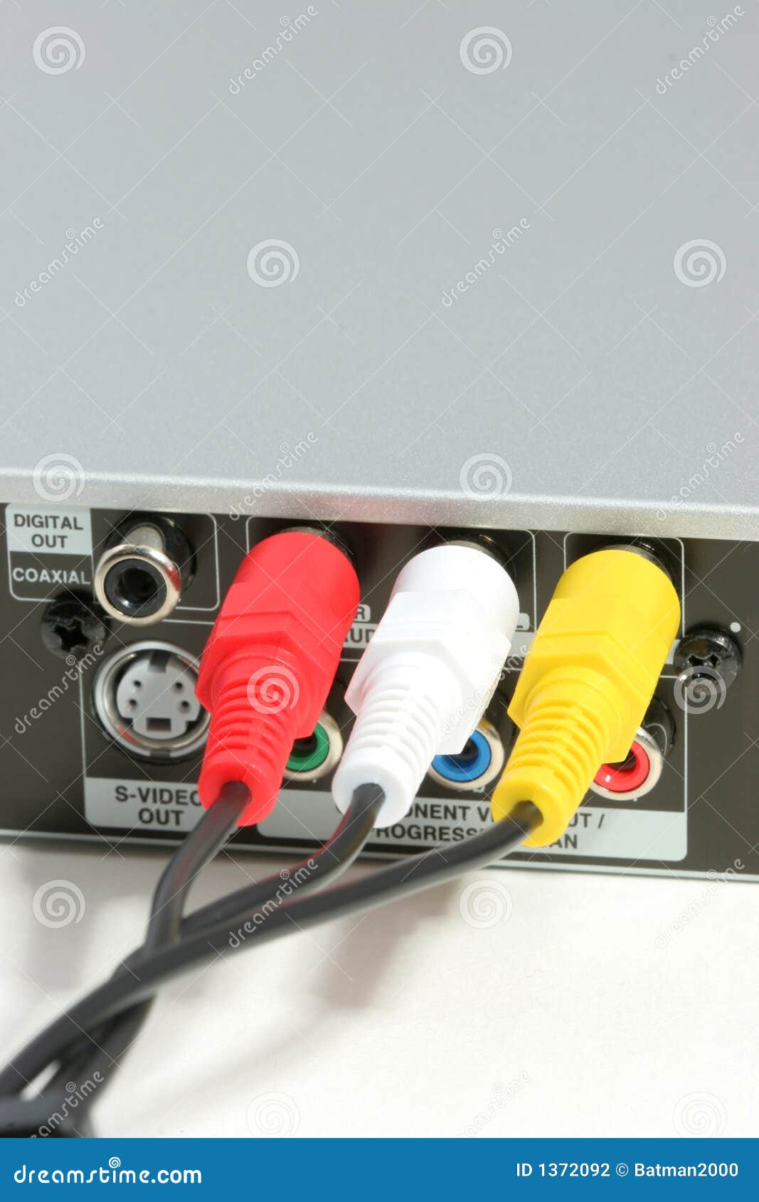 Input plugs with cables stock photo. Image of system, channels - 1372092