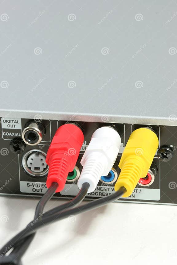 Input plugs with cables stock photo. Image of system, channels - 1372092