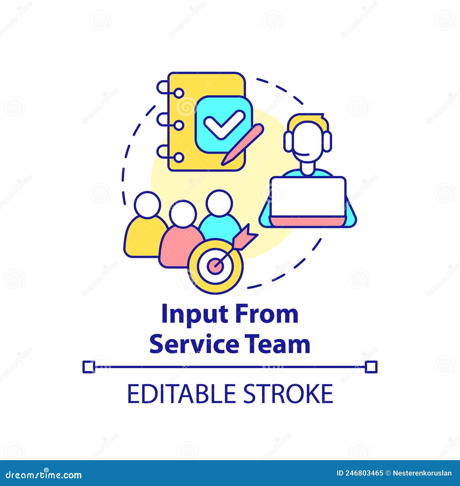 Input from Service Team Concept Icon Stock Vector - Illustration of ...