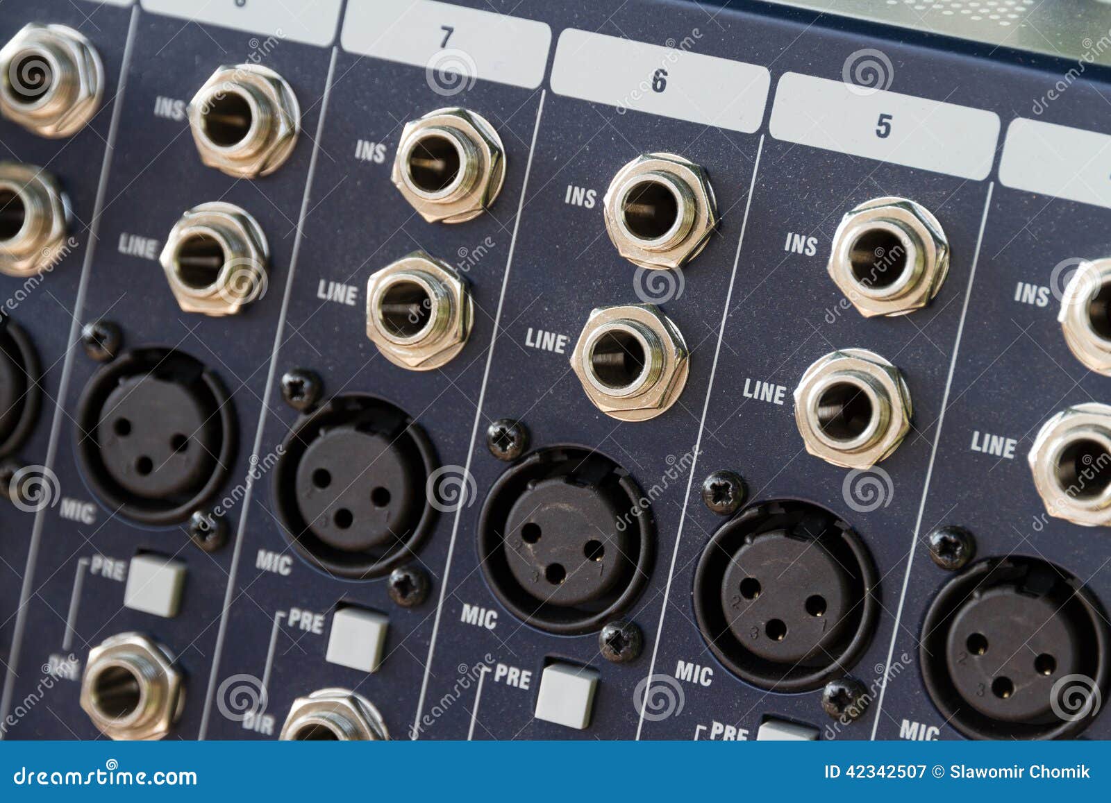 Input sockets stock image. Image of input, cable, sound - 42342507