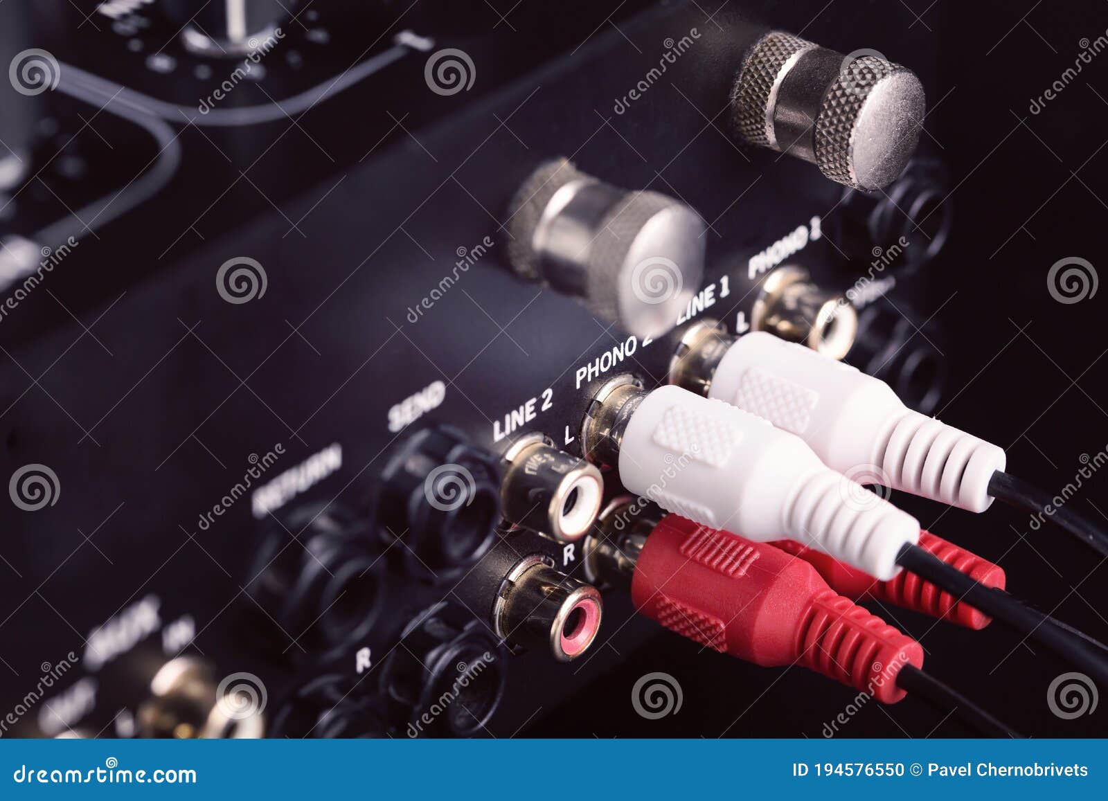 Inputs and Outputs on Back Panel of Dj Mixer Stock Photo - Image of ...