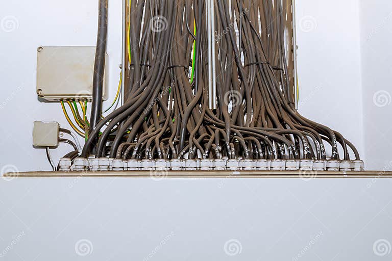 Inputs and Outputs of Power Cables in the Electrical Panel. Correct ...