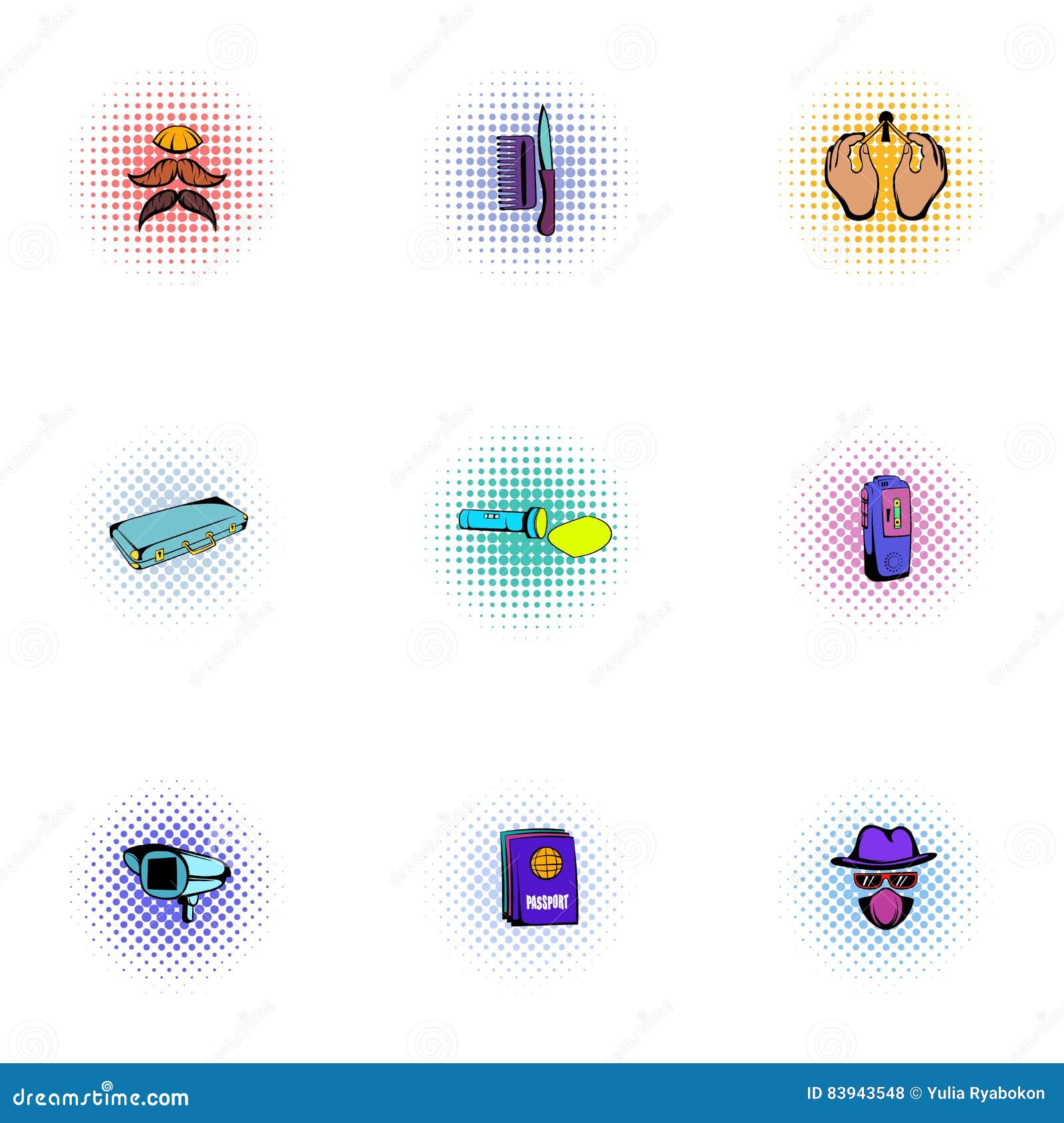 Inquest Icons Set, Pop-art Style Stock Vector - Illustration of ...