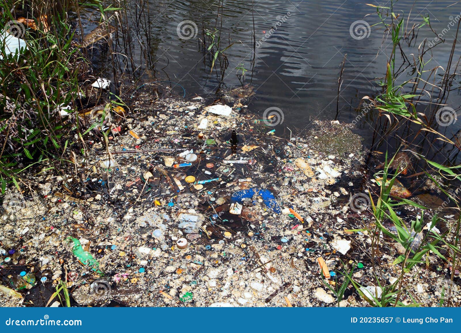 Inquinamento Delle Acque in Fiume Immagine Stock - Immagine di ...