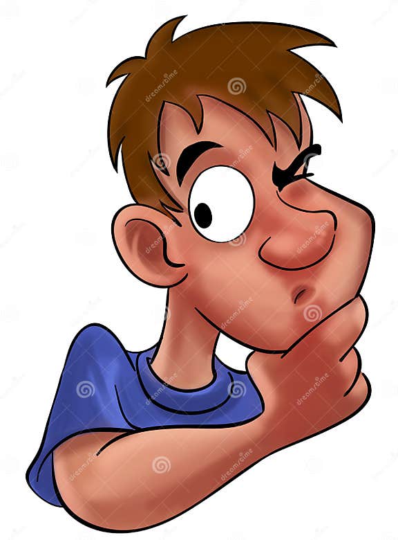 The inquirer Boy stock illustration. Illustration of inquire - 15762241