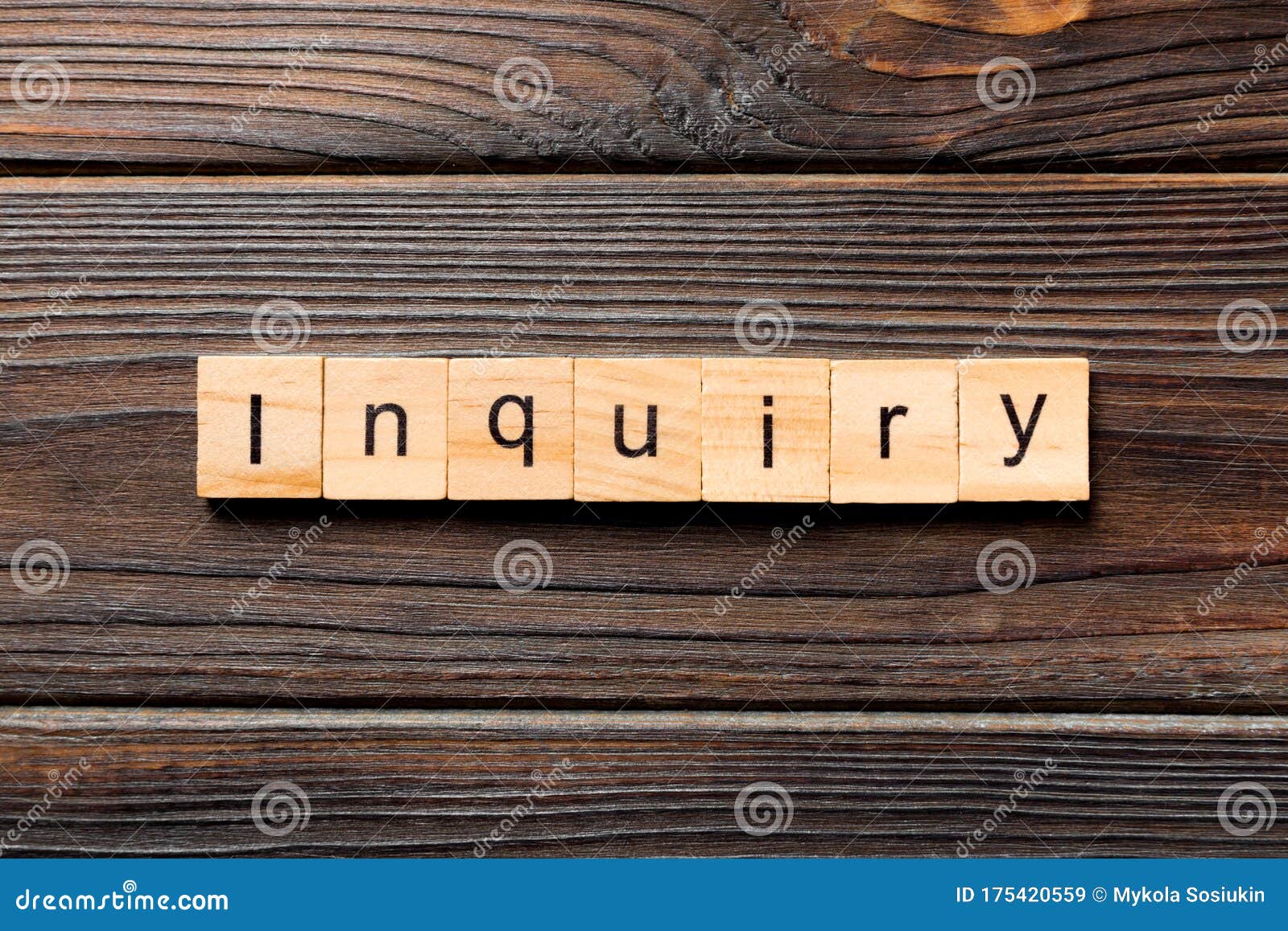 Inquiry Word Written on Wood Block. Inquiry Text on Table, Concept ...
