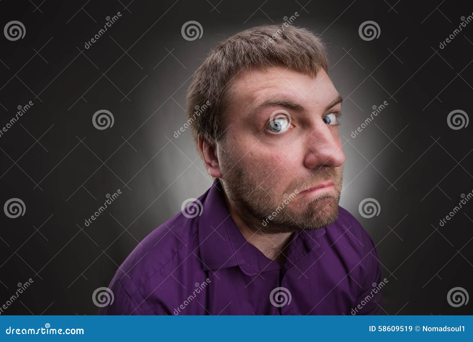 Inquisitive man stock image. Image of distrustful, glance - 58609519