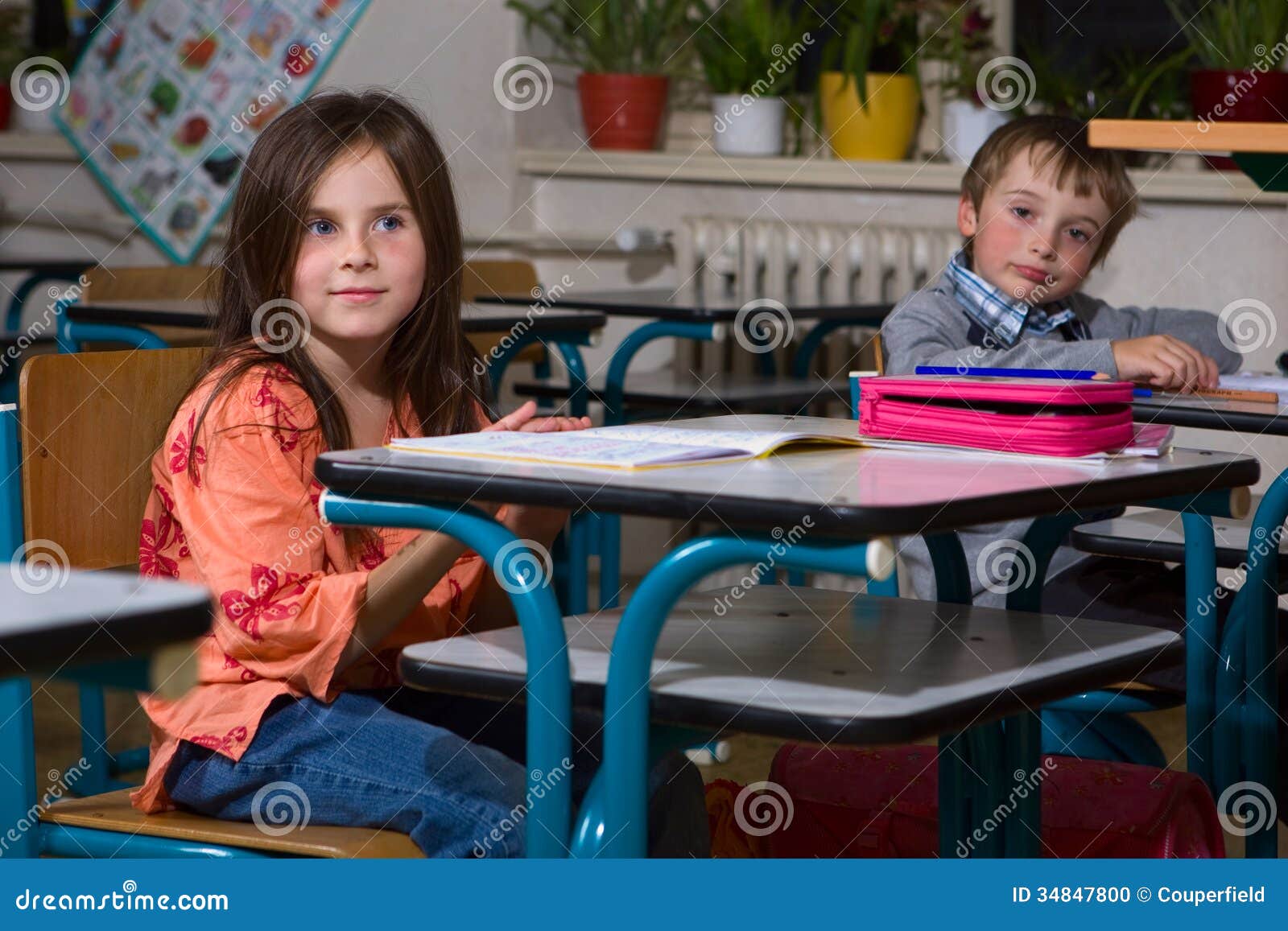 Inquisitive pupils stock photo. Image of children, education - 34847800