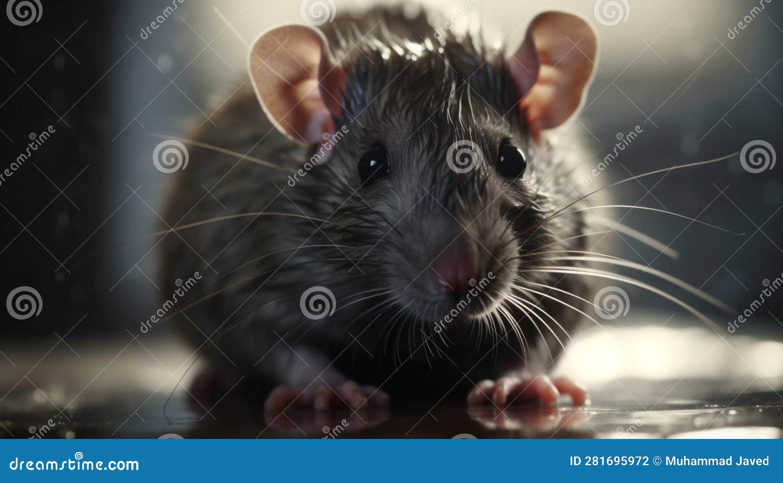 Inquisitive Rat in a Research Environment Stock Illustration ...