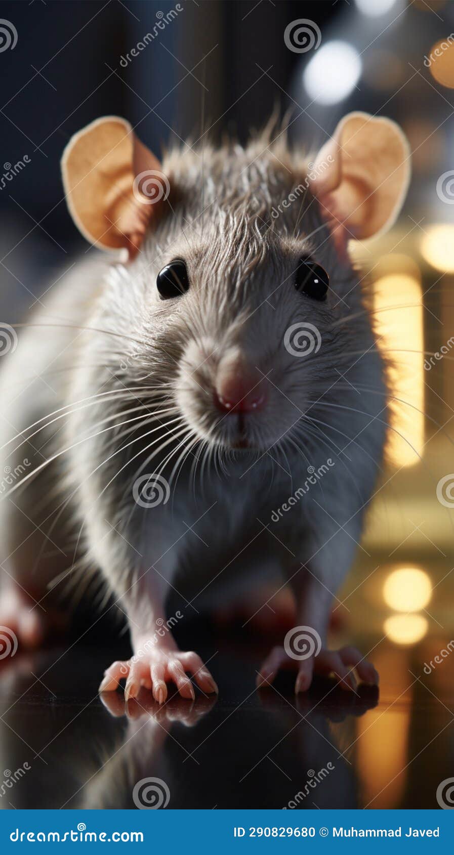 Inquisitive Rat in a Research Environment Stock Illustration ...