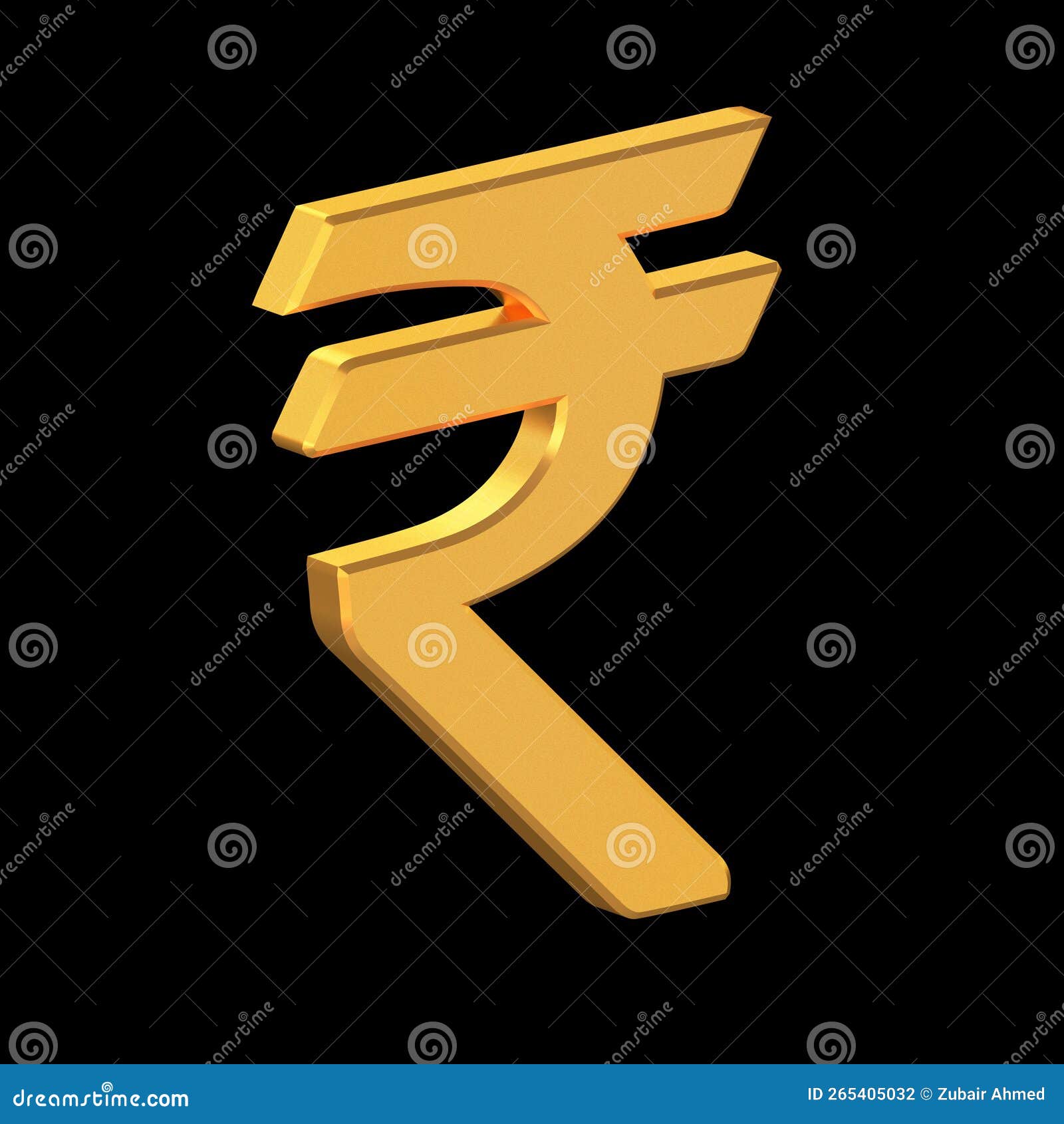 INR Indian Rupees 3D Icon Isolated on Black Background, Gold Texture ...