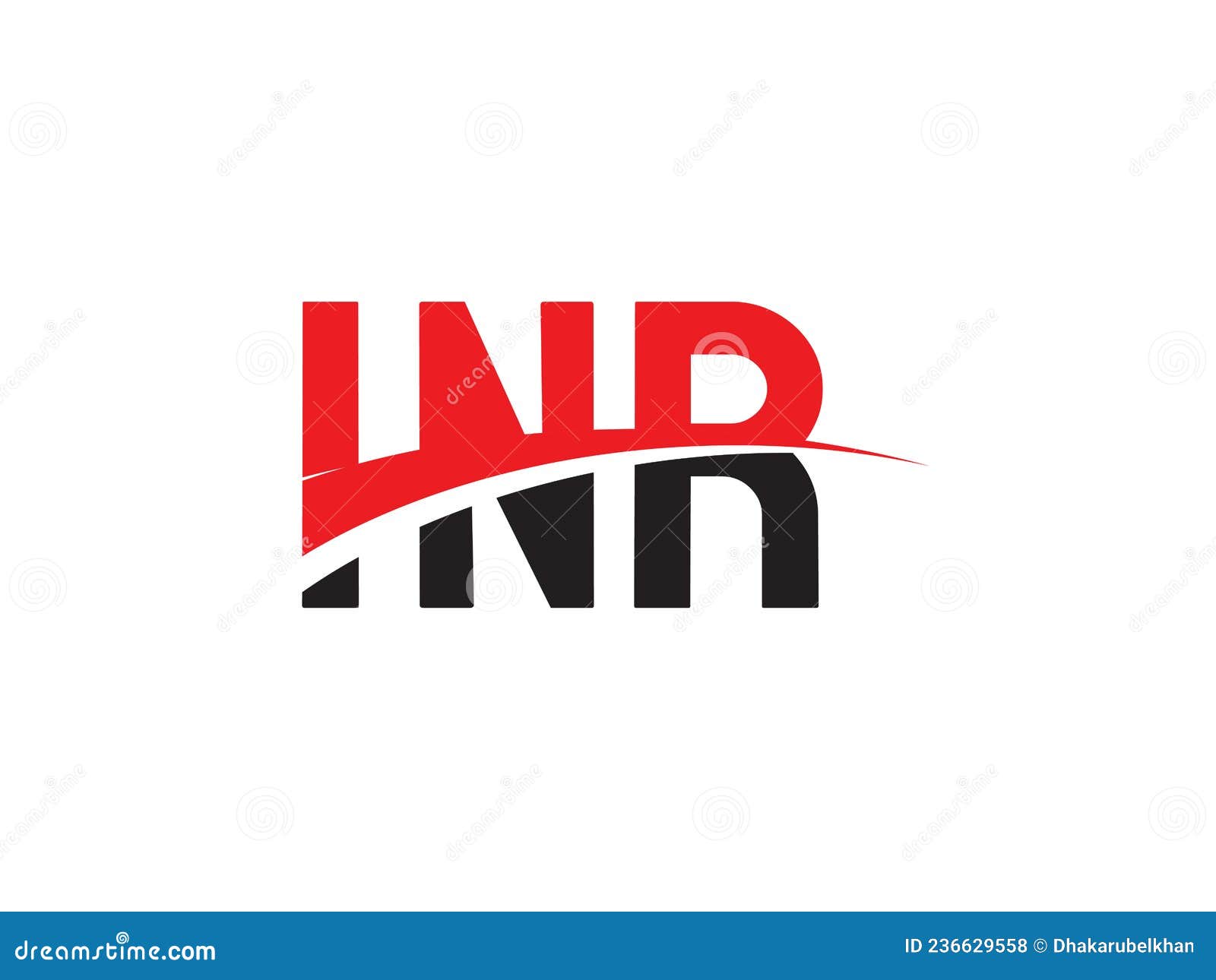 INR Letter Initial Logo Design Vector Illustration Stock Vector ...