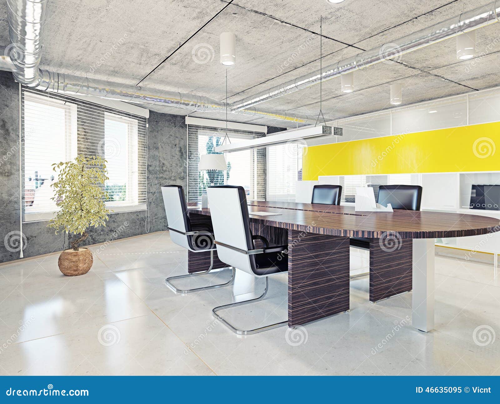 Inre modernt kontor stock illustrationer. Illustration av inomhus ...