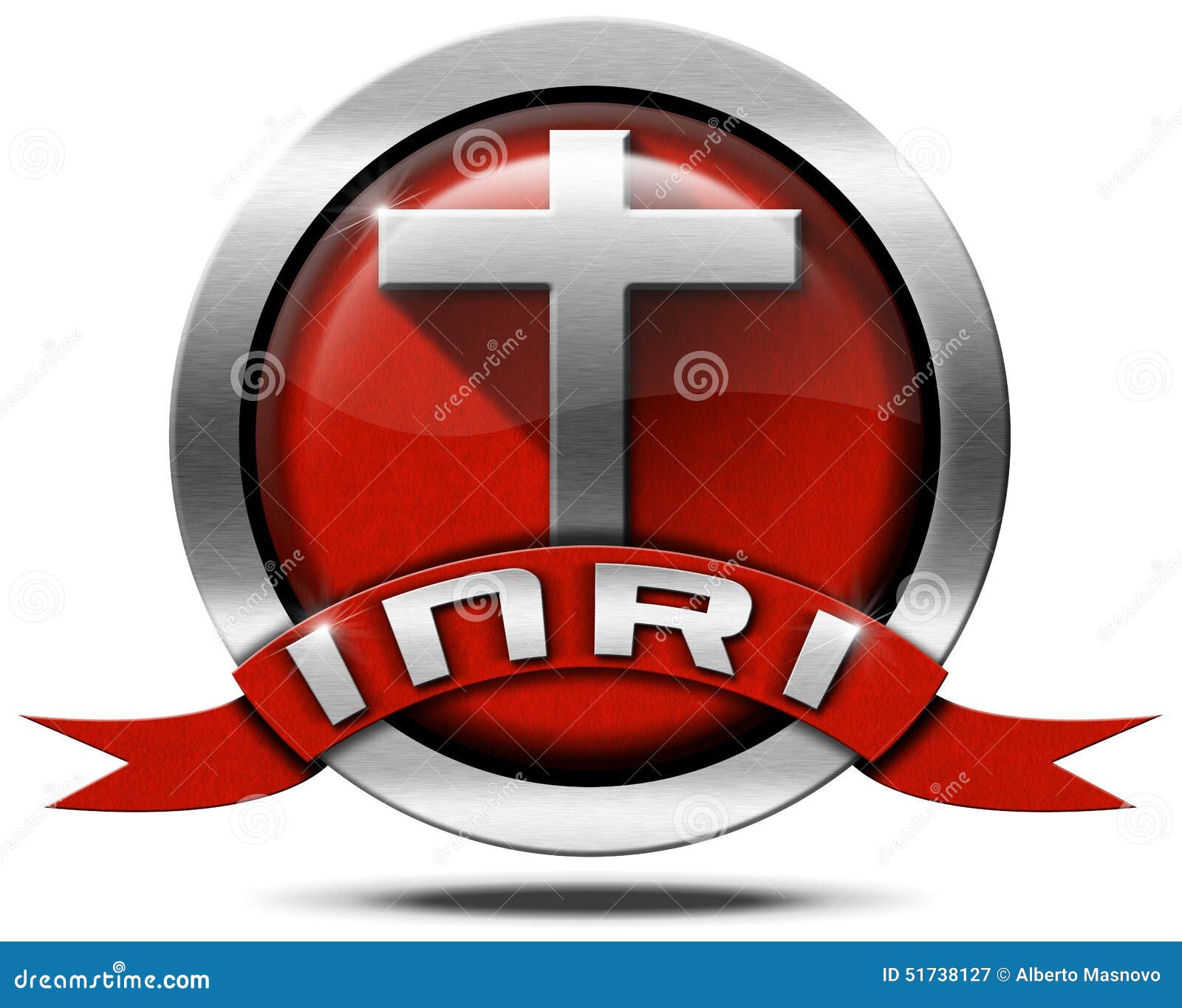 INRI - Vermelho E ícone Do Metal Com Cruz Ilustração Stock - Ilustração ...