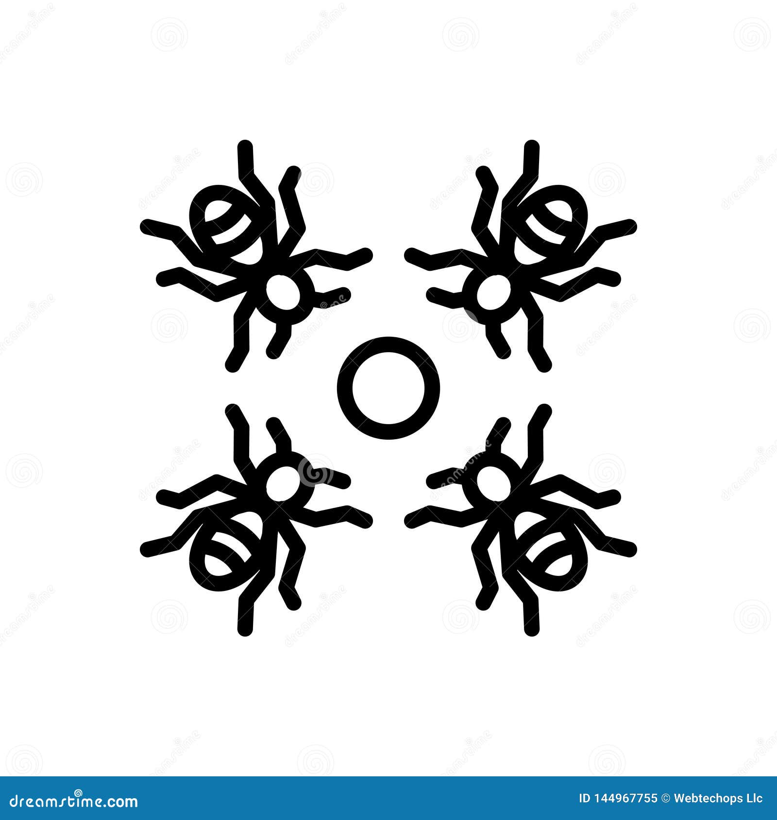 Black Line Icon for Inroad, Invasion and Terrorists Stock Vector ...