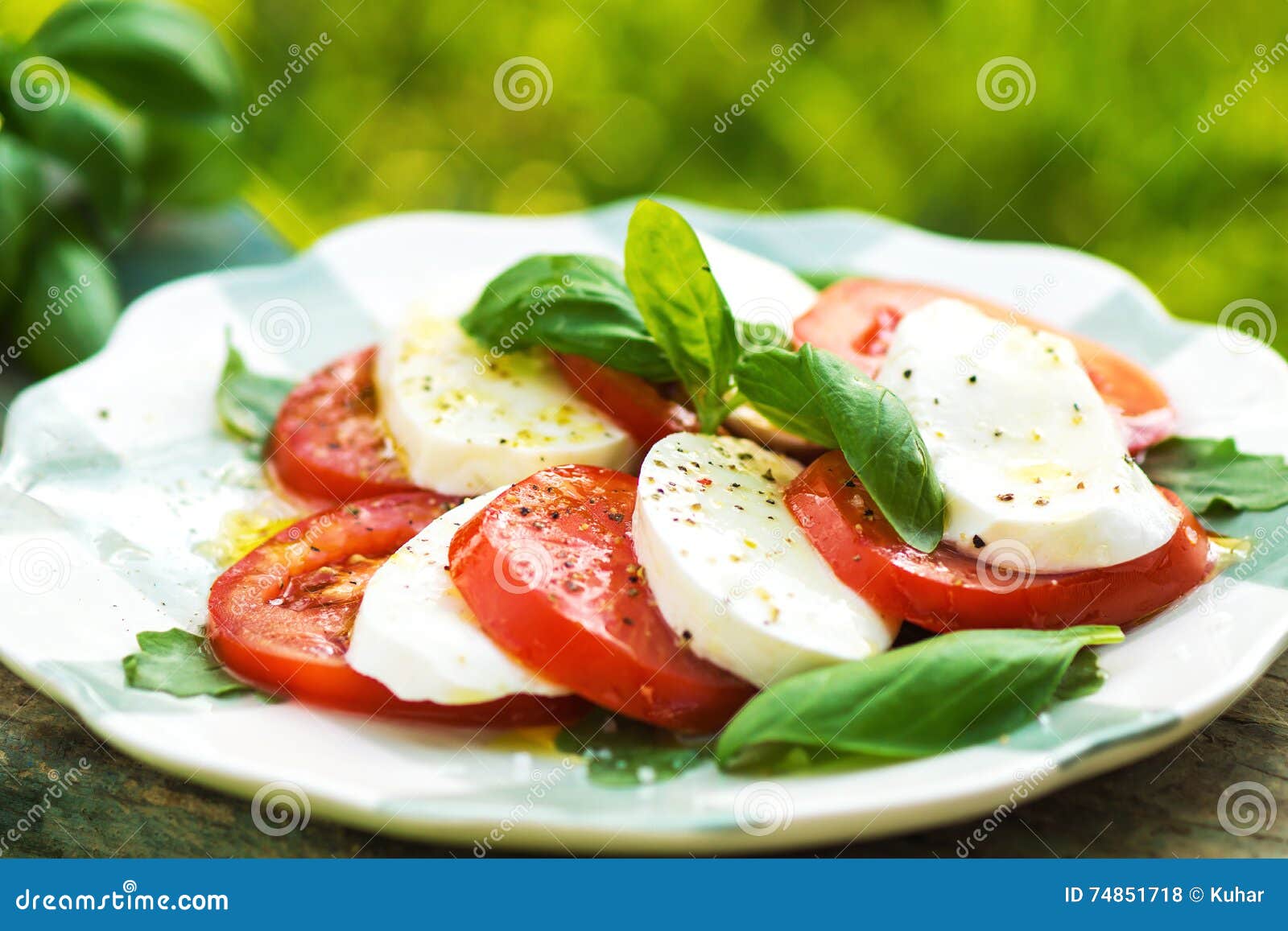 Insalata caprese classica fotografia stock. Immagine di sfondo - 74851718