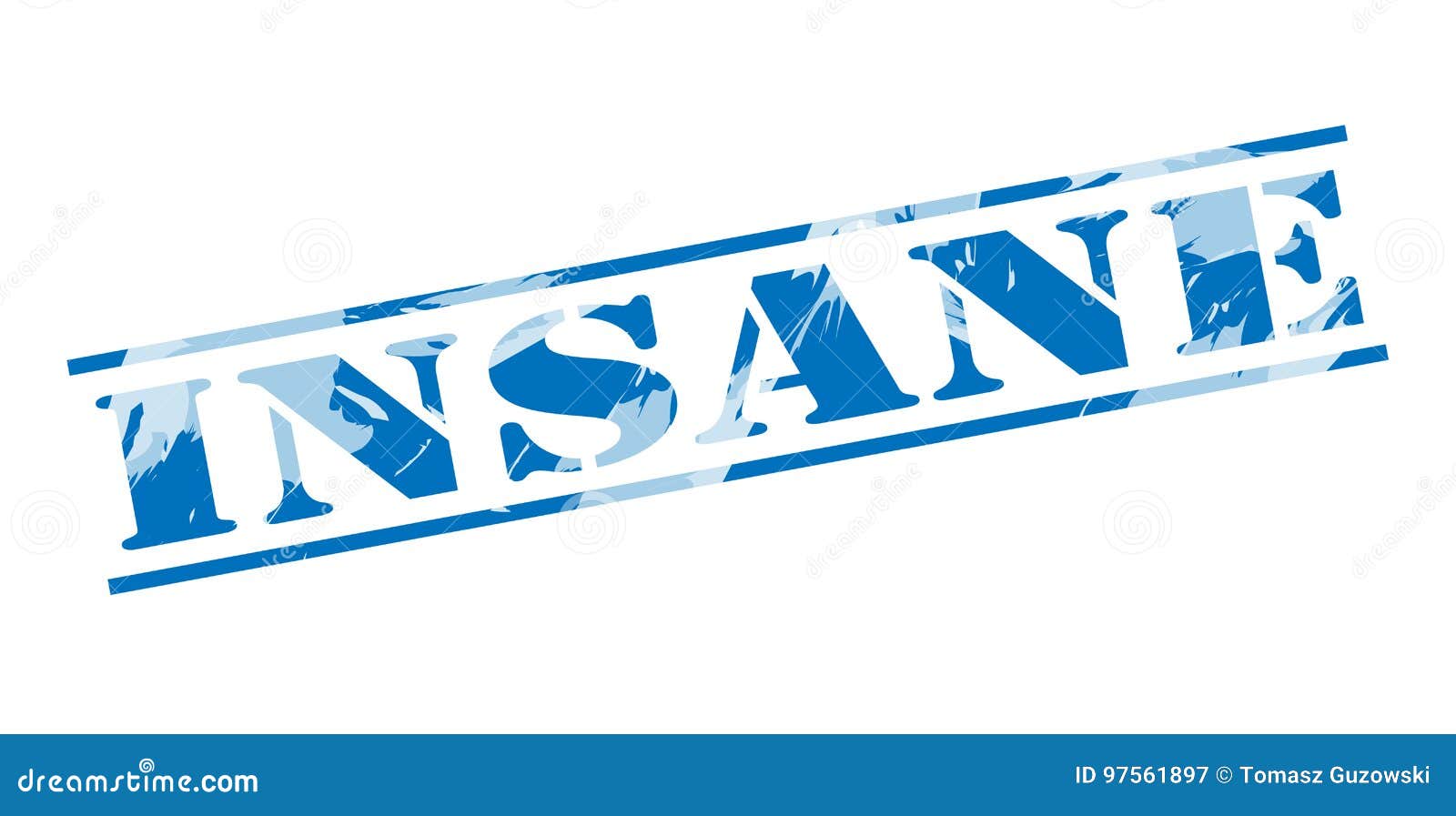 Insane blue stamp stock illustration. Illustration of button - 97561897