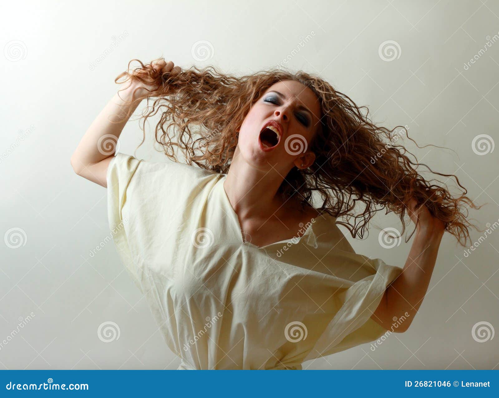 Insane Woman Screaming Royalty Free Stock Image - Image: 26821046