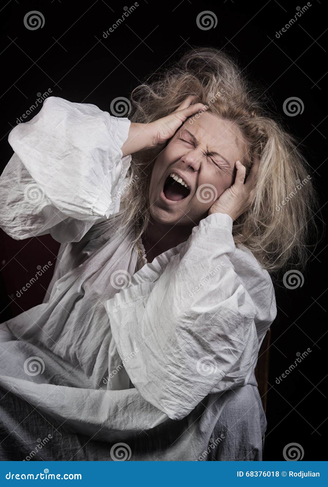 Crazy Lady Screaming