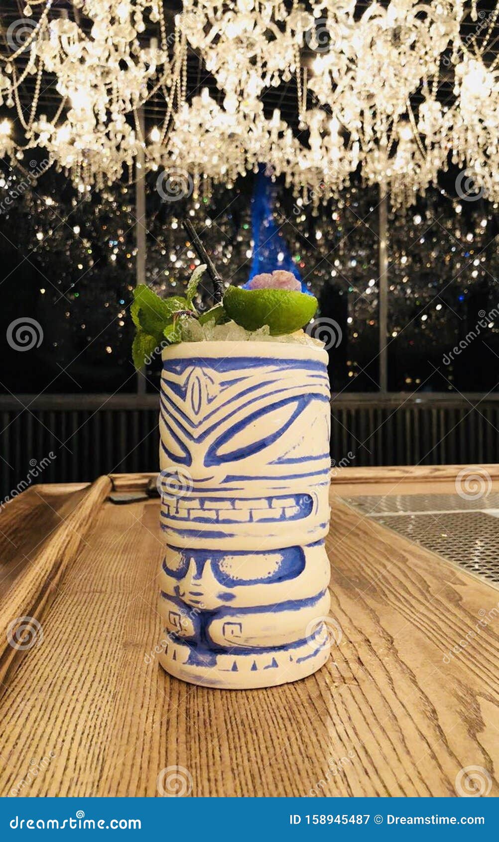 Insanely Delicious Cocktail in a Diamond Bar Stock Image - Image of ...